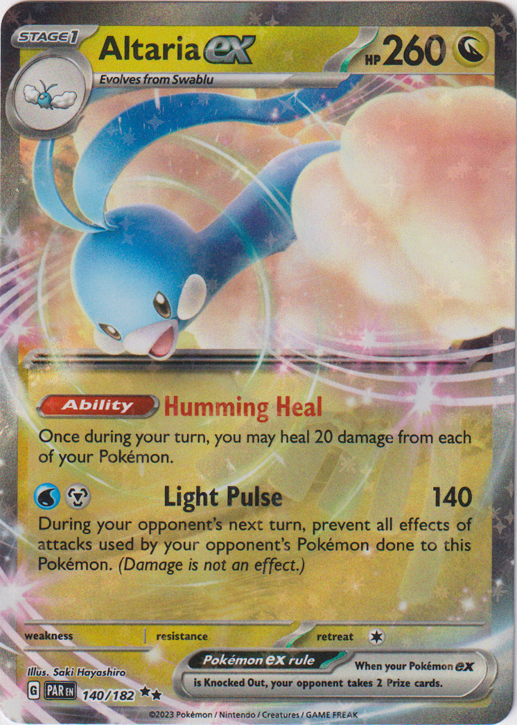 Altaria ex - 140/182 - Paradox Rift - Holo – Card Cavern Trading Cards, LLC