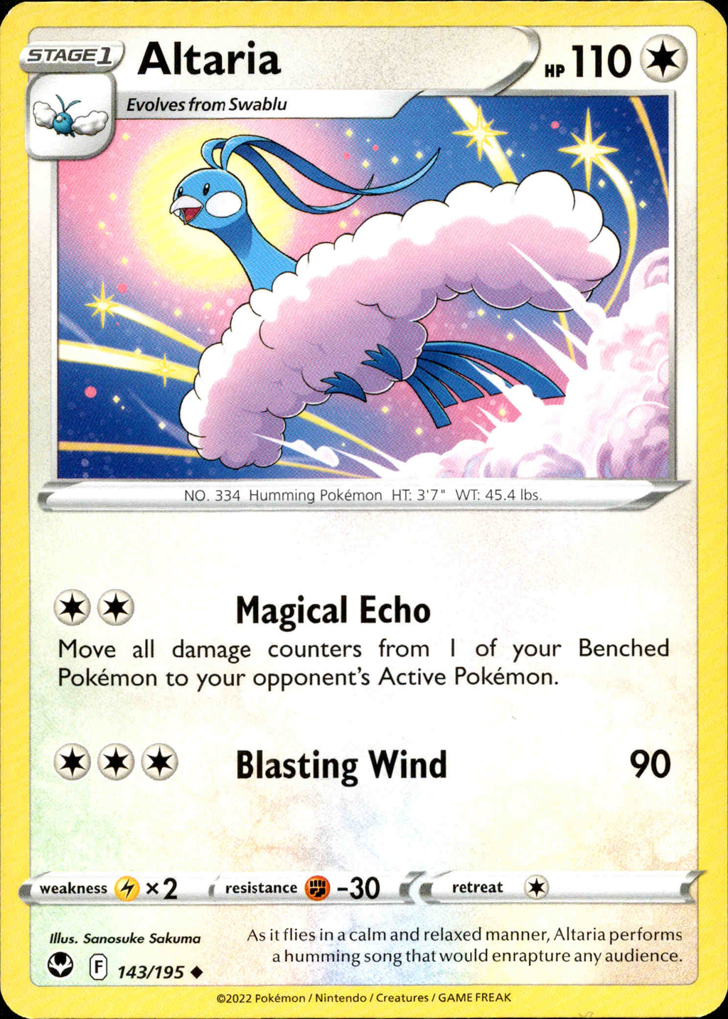 Altaria - 143/195 - Silver Tempest – Card Cavern Trading Cards, LLC