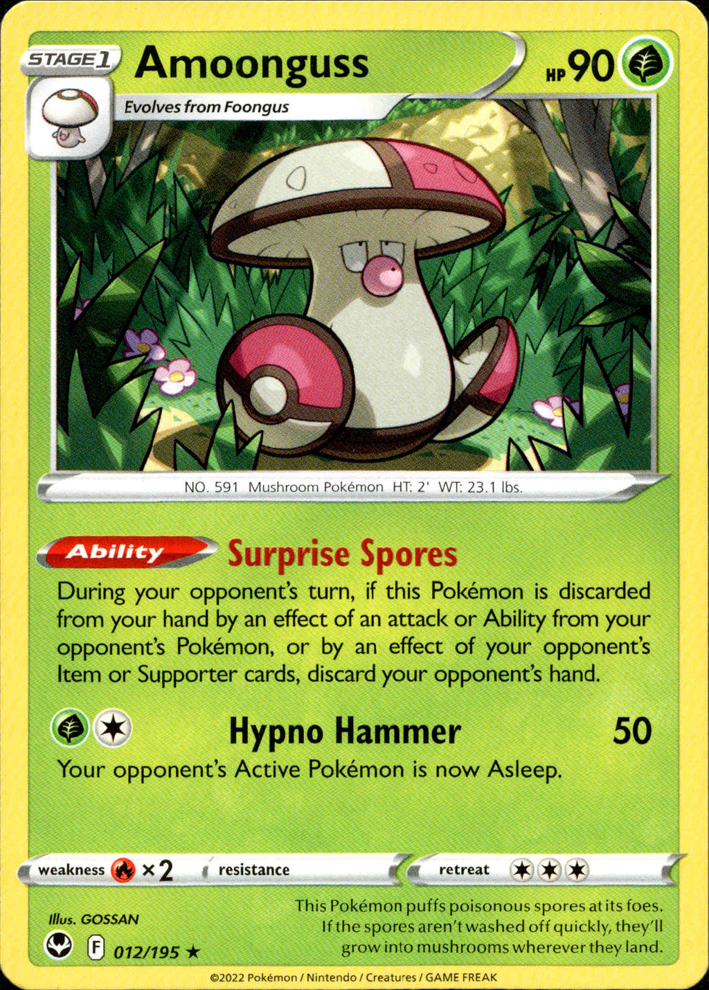 Amoonguss - 012/195 - Silver Tempest – Card Cavern Trading Cards, LLC