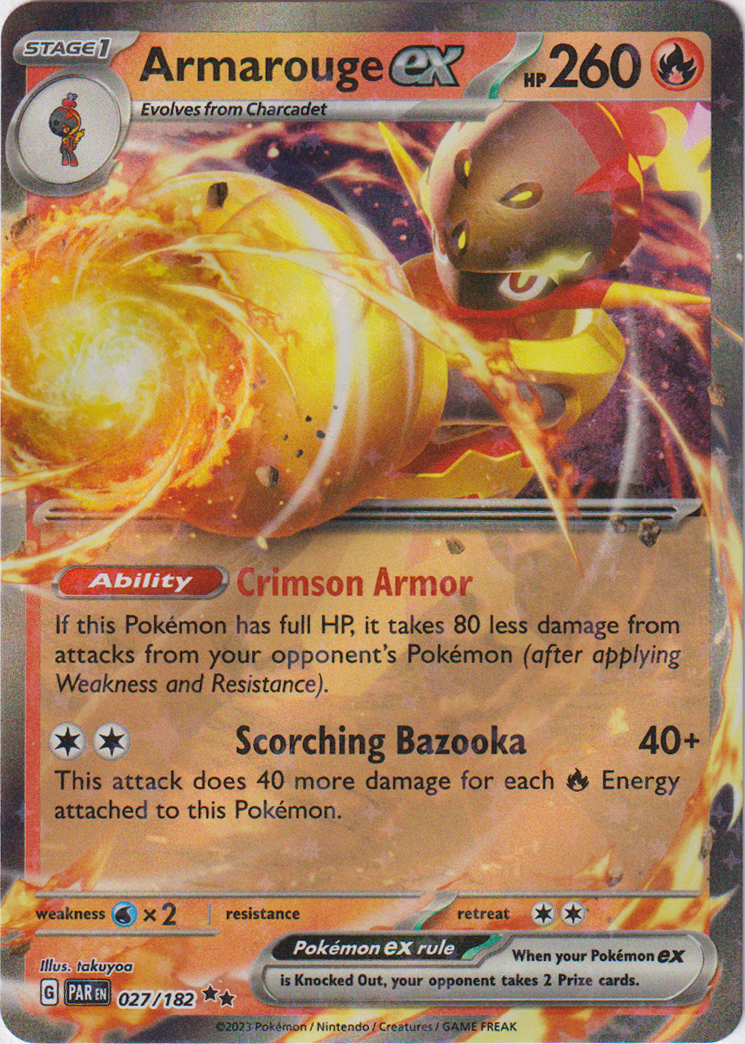 Armarouge ex - 027/182 - Paradox Rift - Holo – Card Cavern Trading Cards, LLC