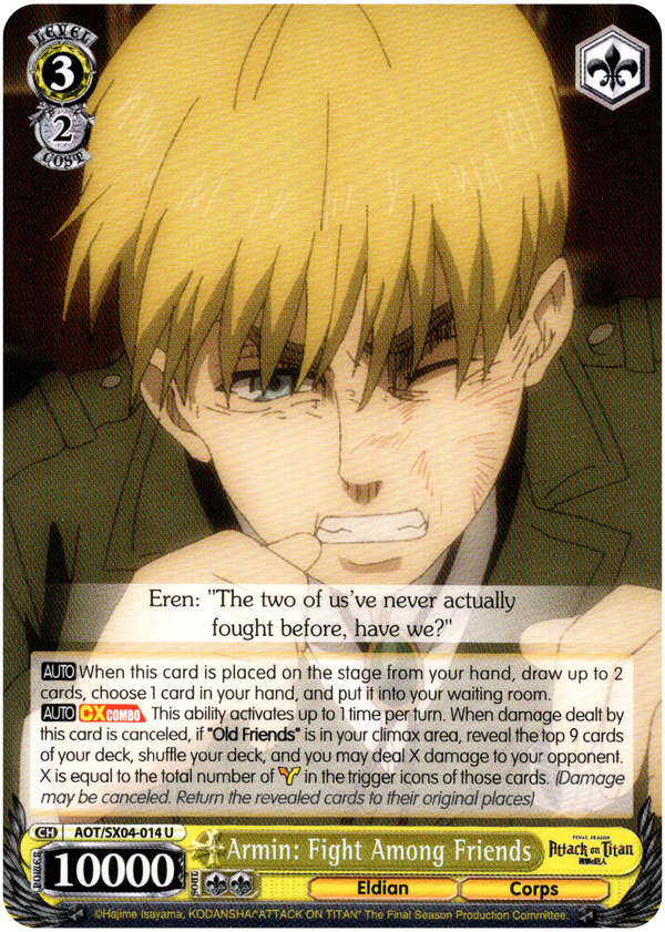 Attack On Titan: Final Season - Weiss Schwarz Singles – Card Cavern ...