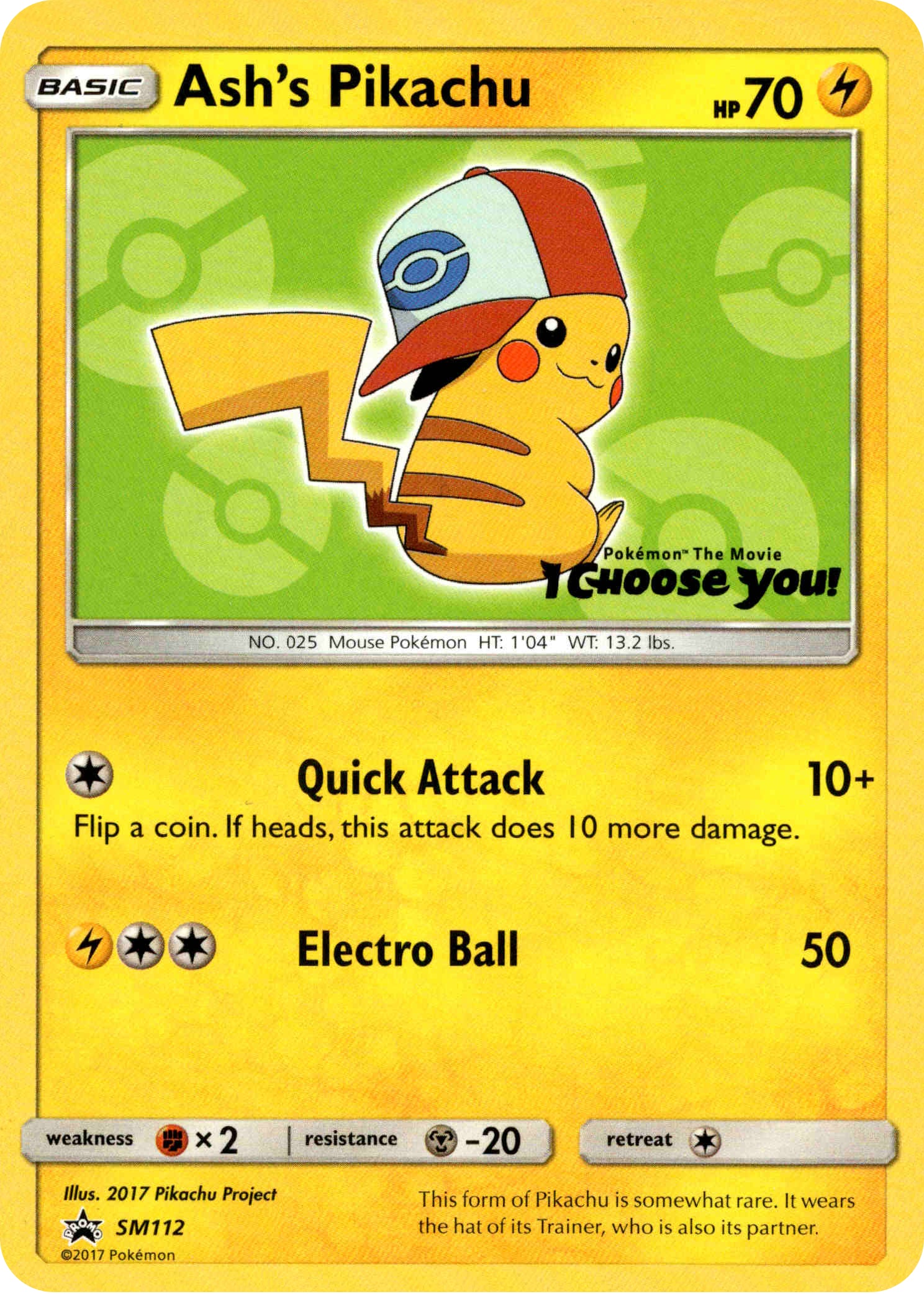 Ash's Pikachu - SM112 - Sun & Moon Promo – Card Cavern Trading Cards, LLC