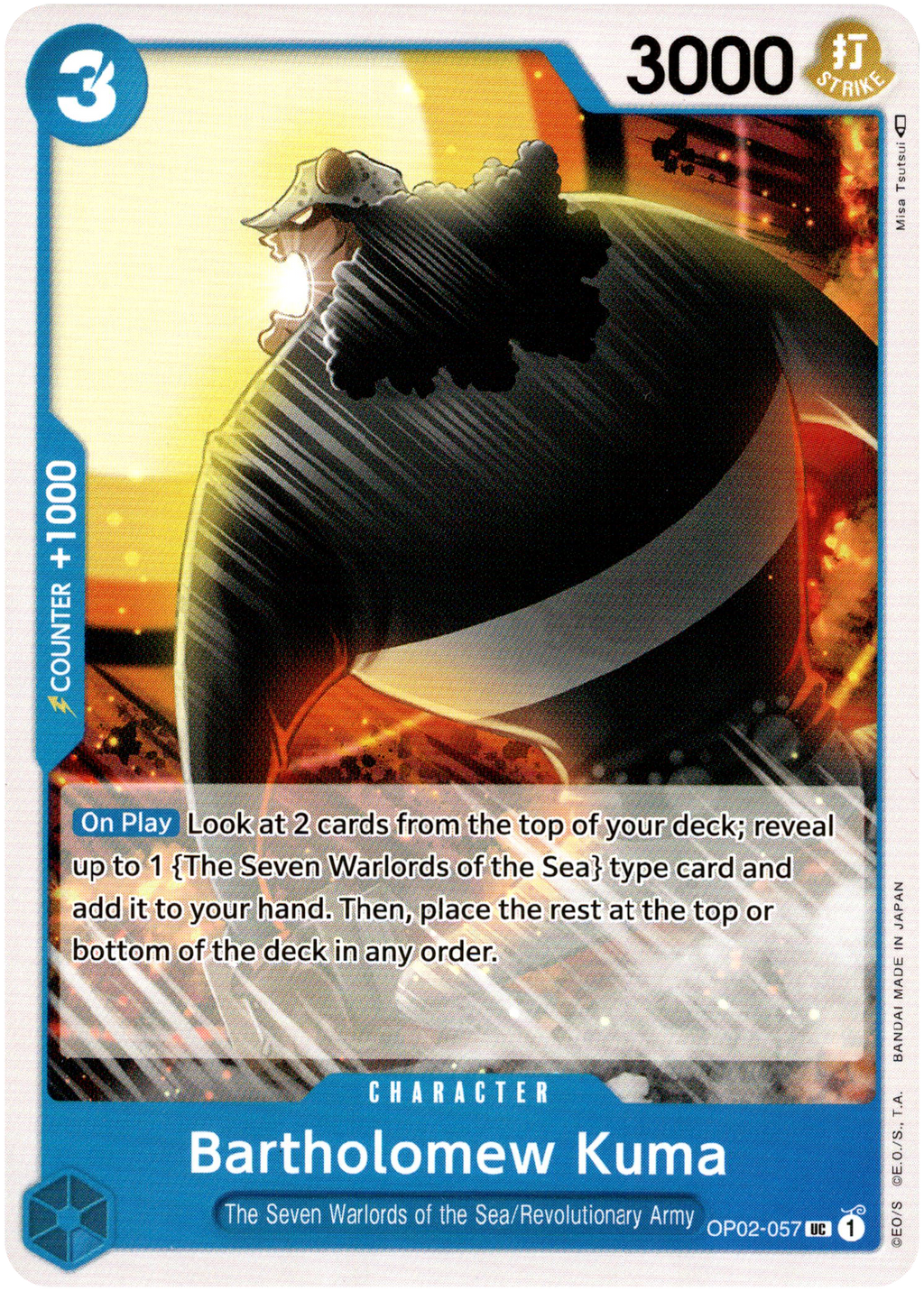 Bartholomew Kuma - OP02-057 - Paramount War – Card Cavern Trading Cards ...