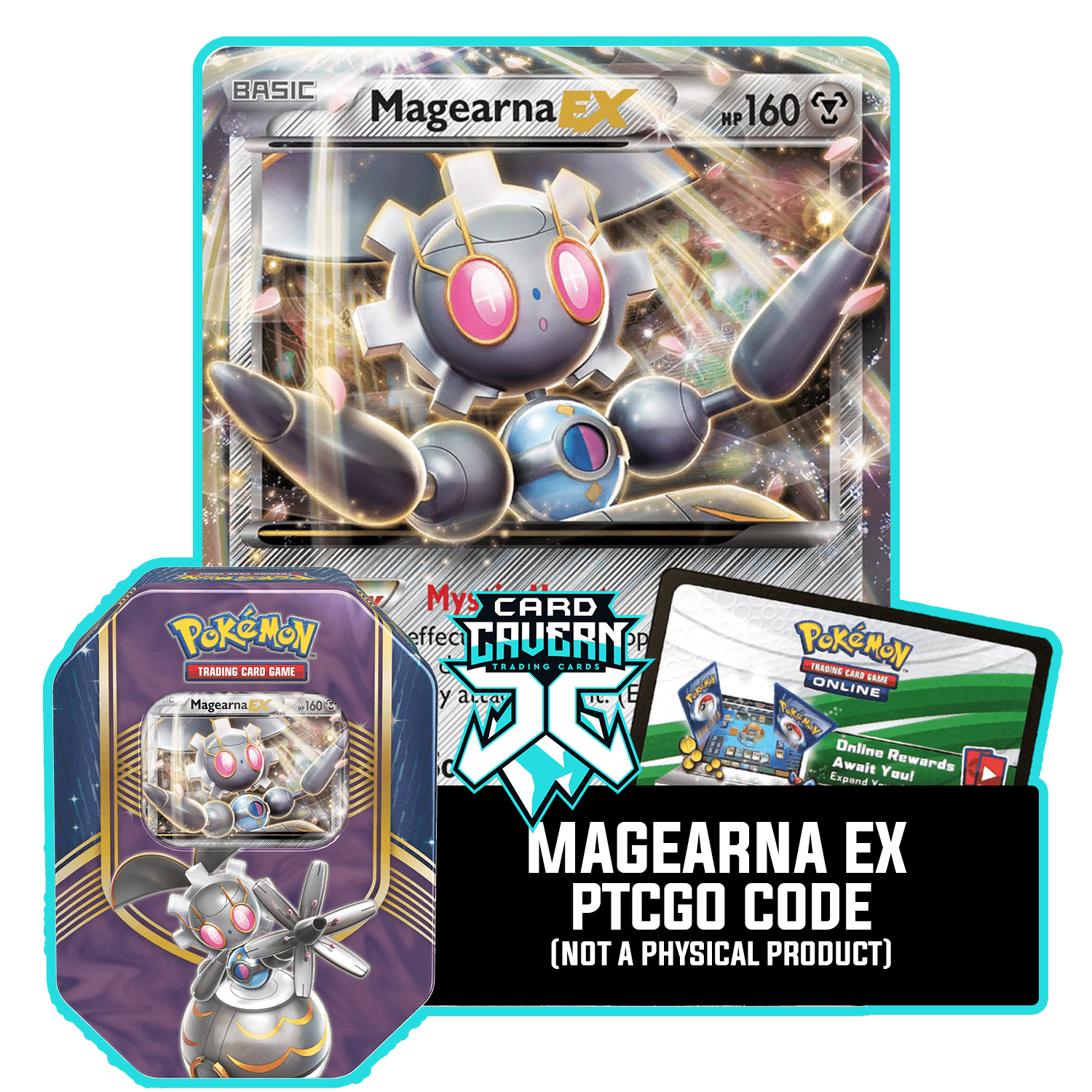 Battle Heart Tin: Magearna EX - Heart's Shield deck - PTCGO Code – Card ...