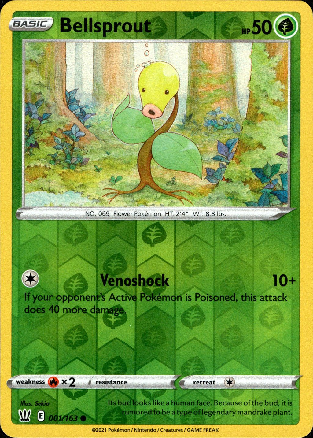 Pokemon Bellsprout Card