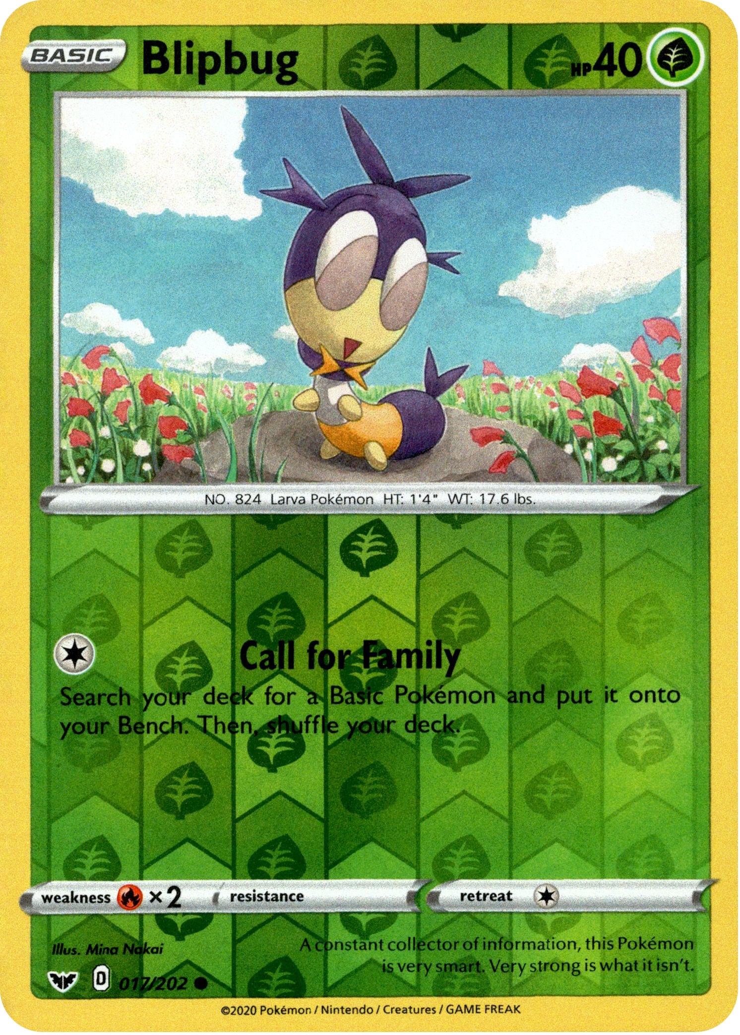 Blipbug - 17/202 - Sword & Shield - Reverse Holo – Card Cavern Trading ...