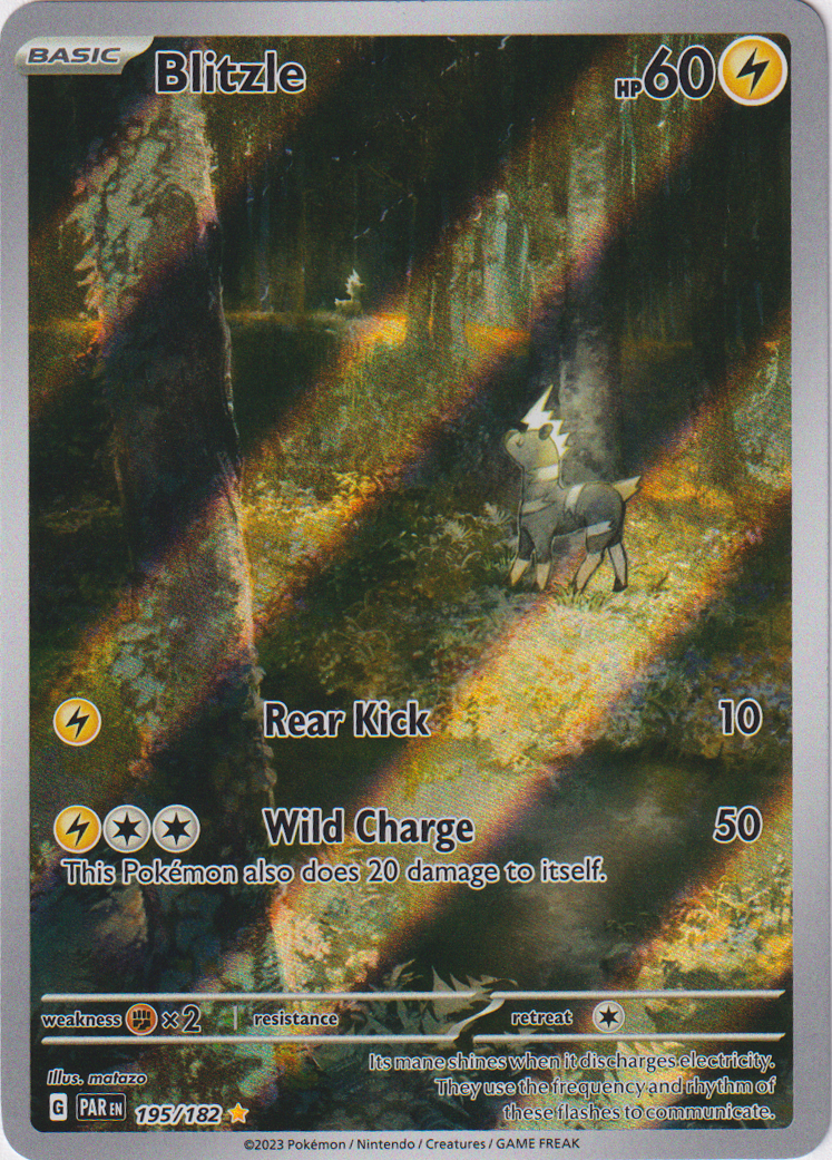 Blitzle - 195/182 - Paradox Rift - Holo – Card Cavern Trading Cards, LLC