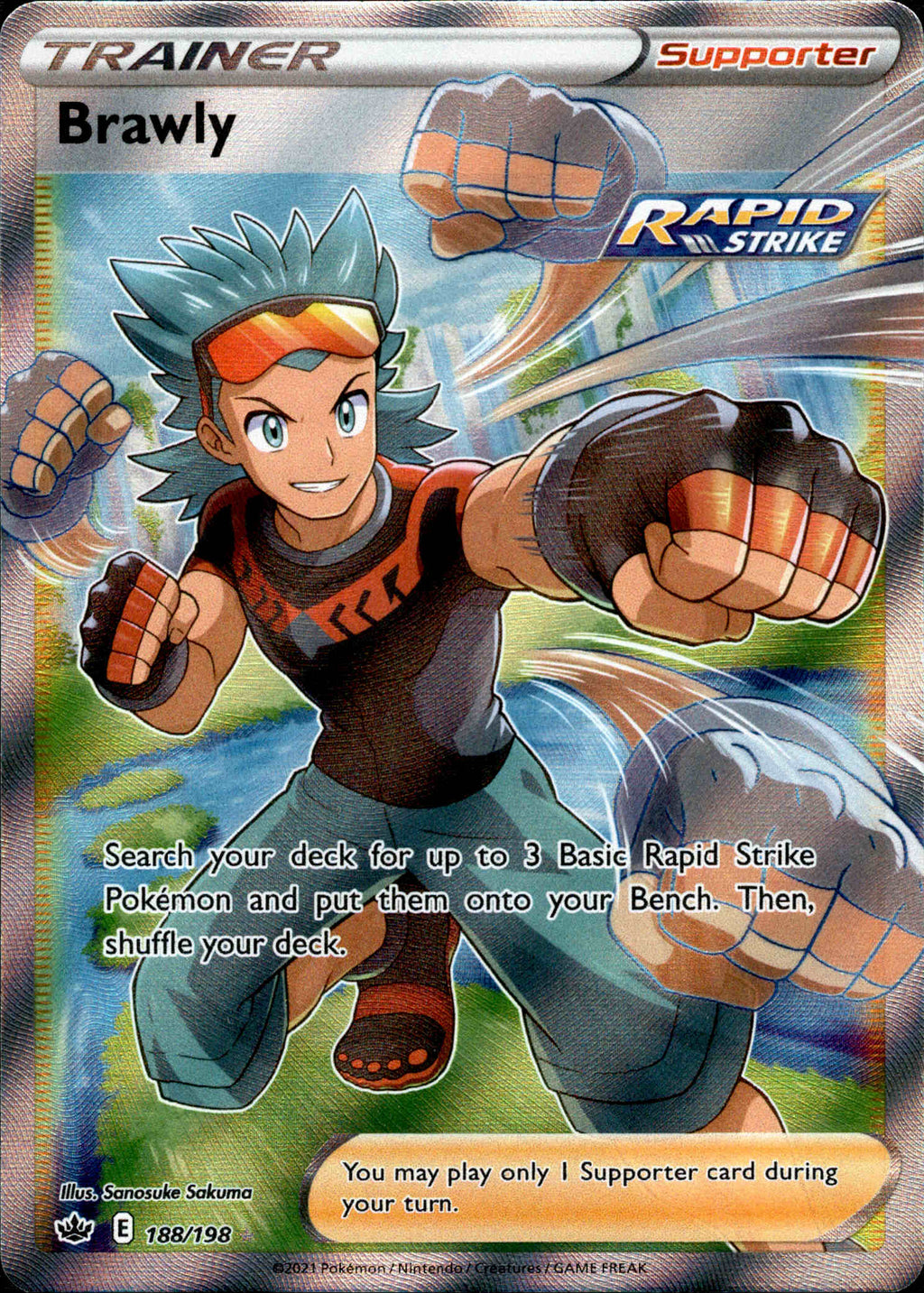 Brawly Full Art - 188/198 - Chilling Reign – Card Cavern Trading Cards, LLC