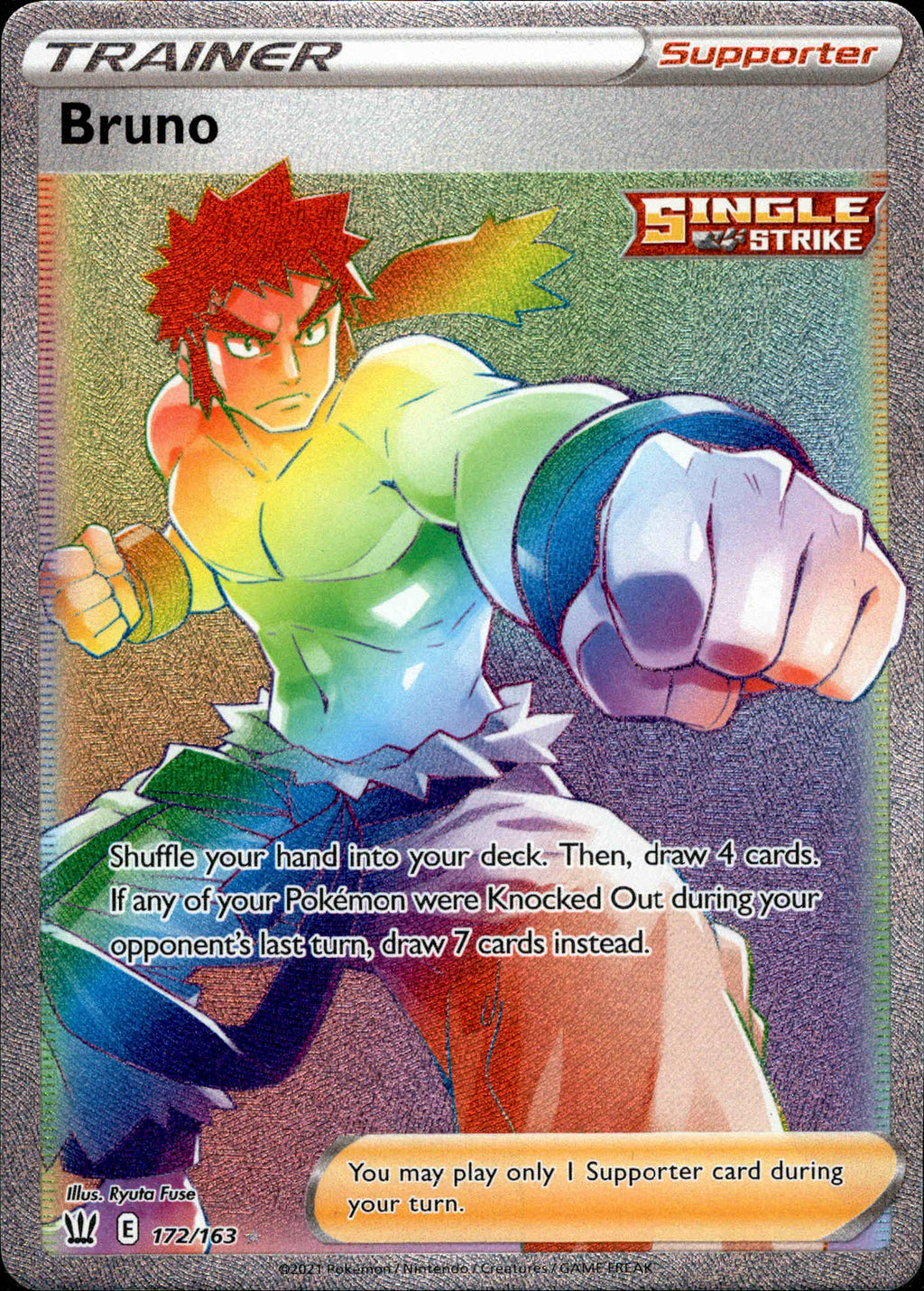 Bruno Hyper Rare - 172/163 - Battle Styles - Holo – Card Cavern Trading ...