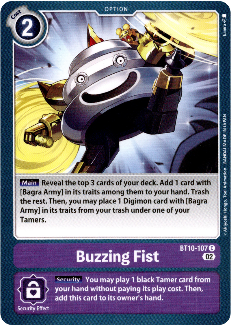 Buzzing Fist - BT10-107 C - Xros Encounter – Card Cavern Trading Cards, LLC
