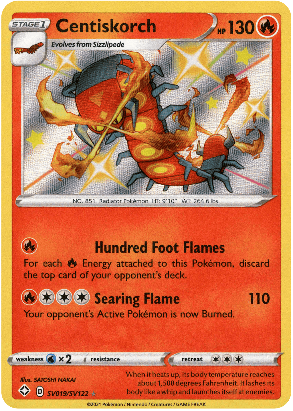 Centiskorch - SV019/SV122 - Shining Fates - Holo – Card Cavern Trading ...