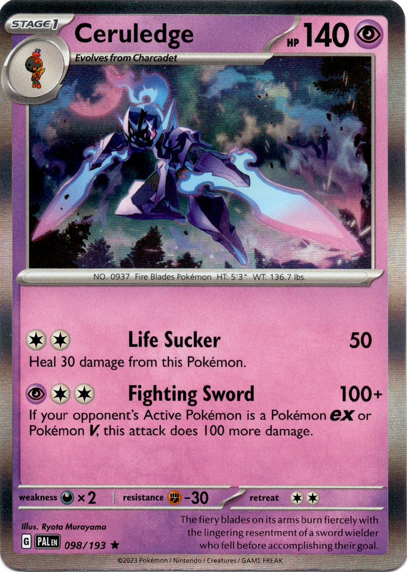 Ceruledge - 098/193 - Paldea Evolved - Holo – Card Cavern Trading Cards ...