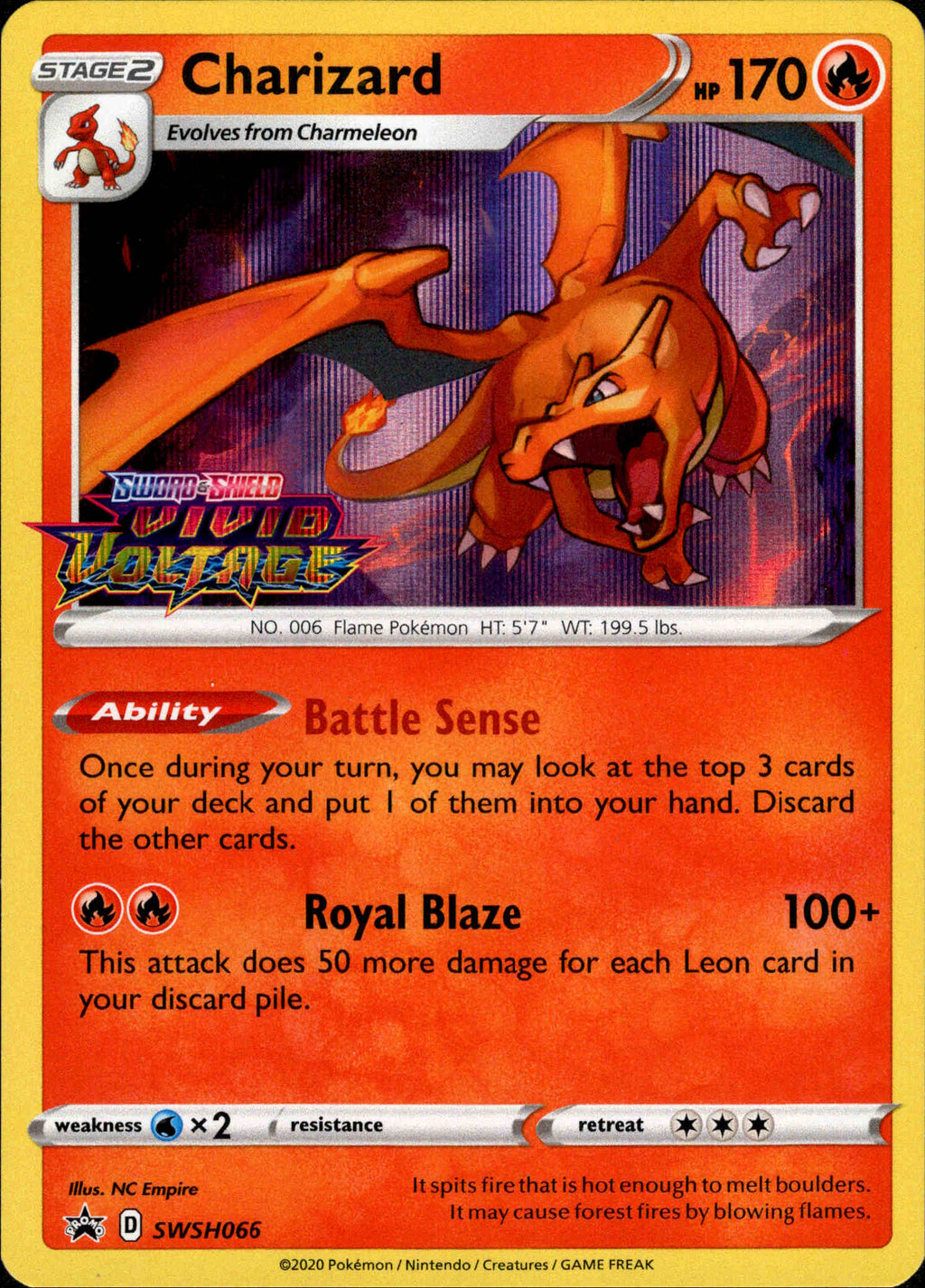Charizard Prerelease - SWSH066 - Sword & Shield Promo – Card Cavern ...