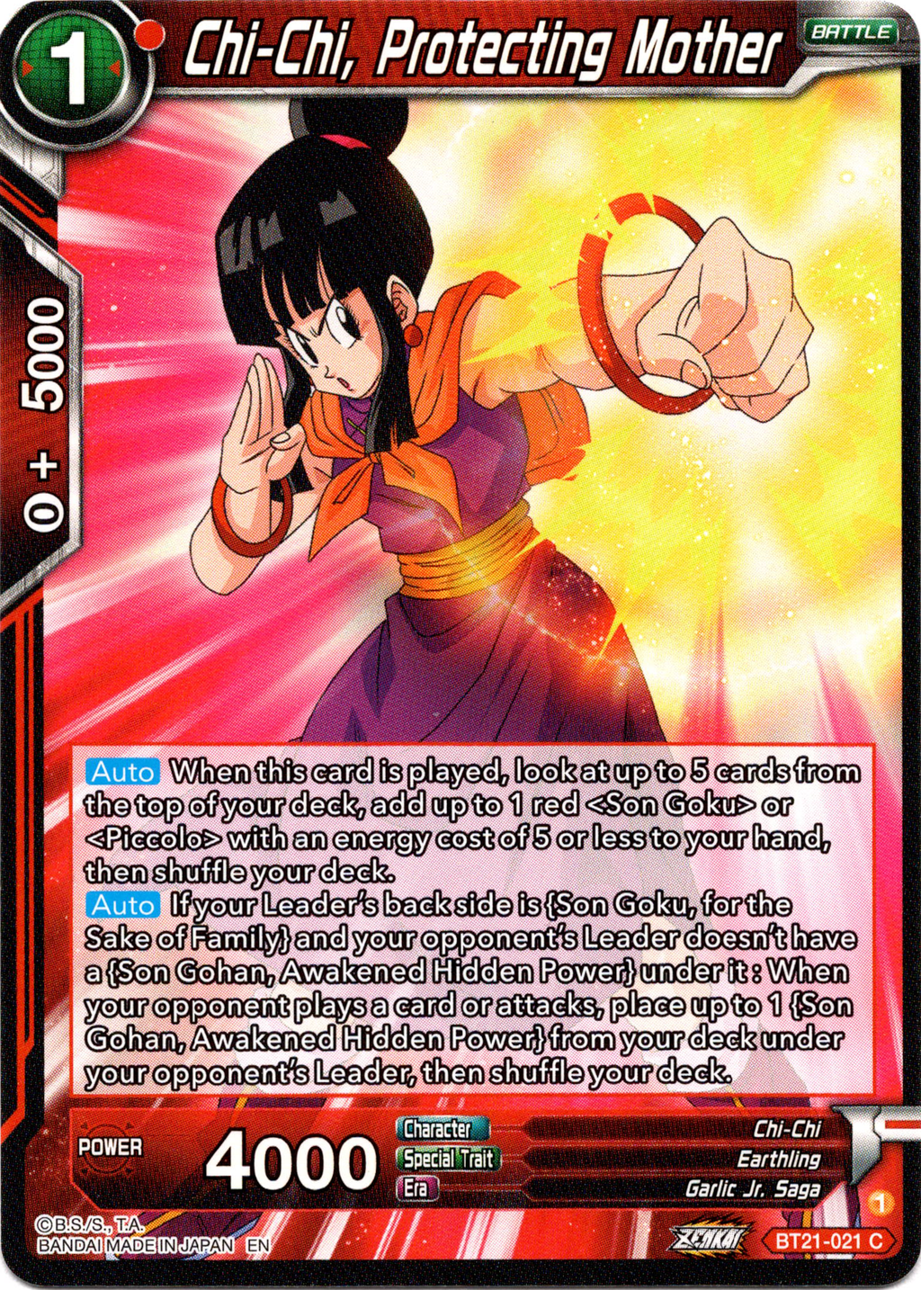 Chi-Chi, Protecting Mother - BT21-021 - Wild Resurgence – Card Cavern ...