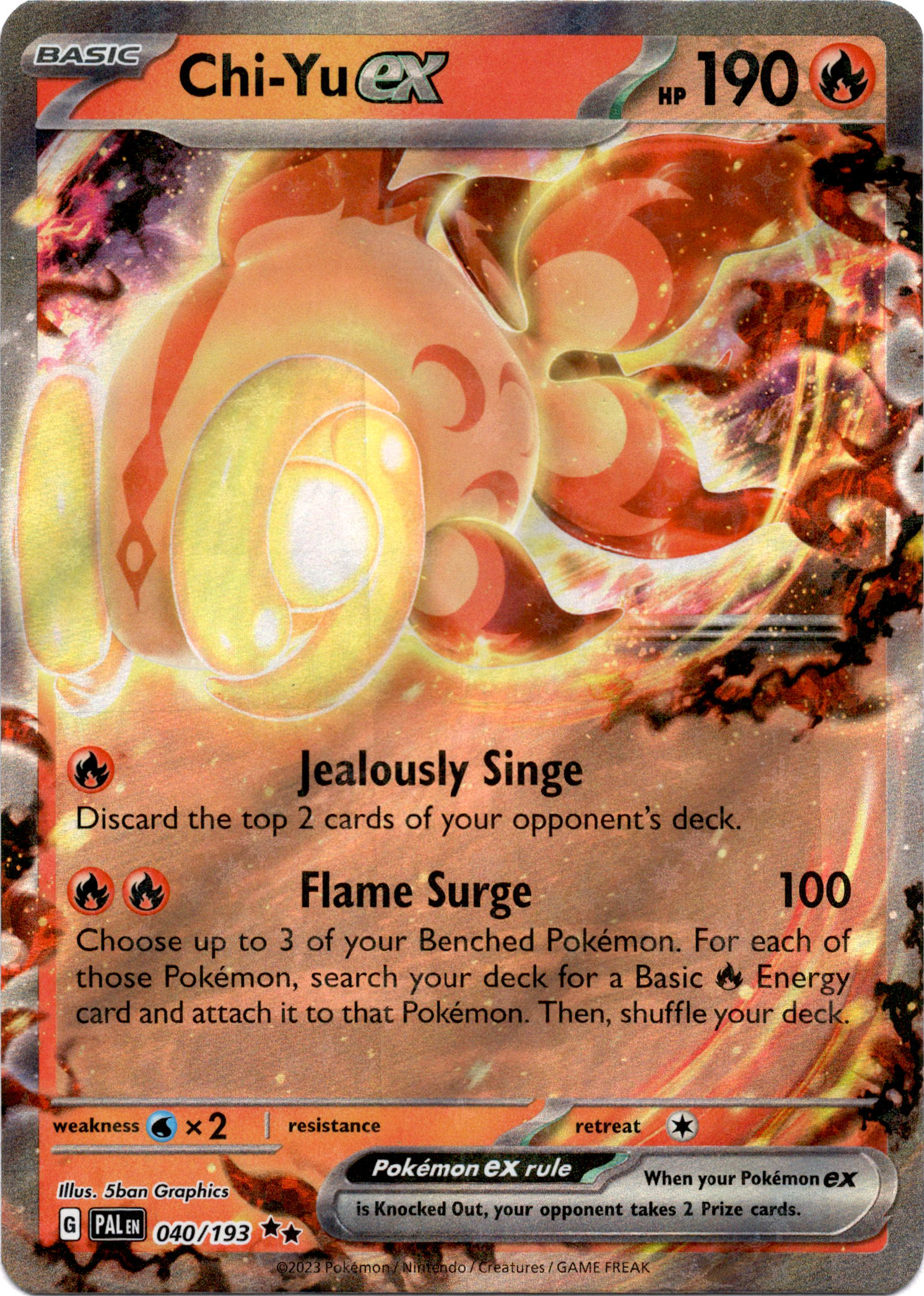 Chi-Yu ex - 040/193 - Paldea Evolved - Holo – Card Cavern Trading Cards ...