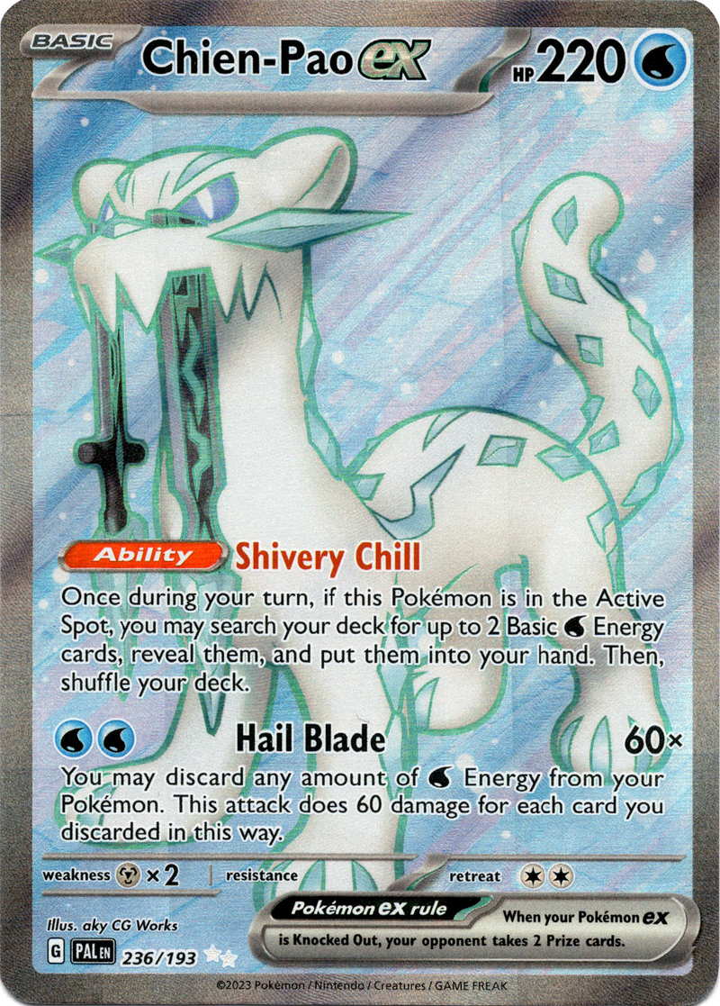 Chien-Pao ex - 236/193 - Paldea Evolved - Holo – Card Cavern Trading ...