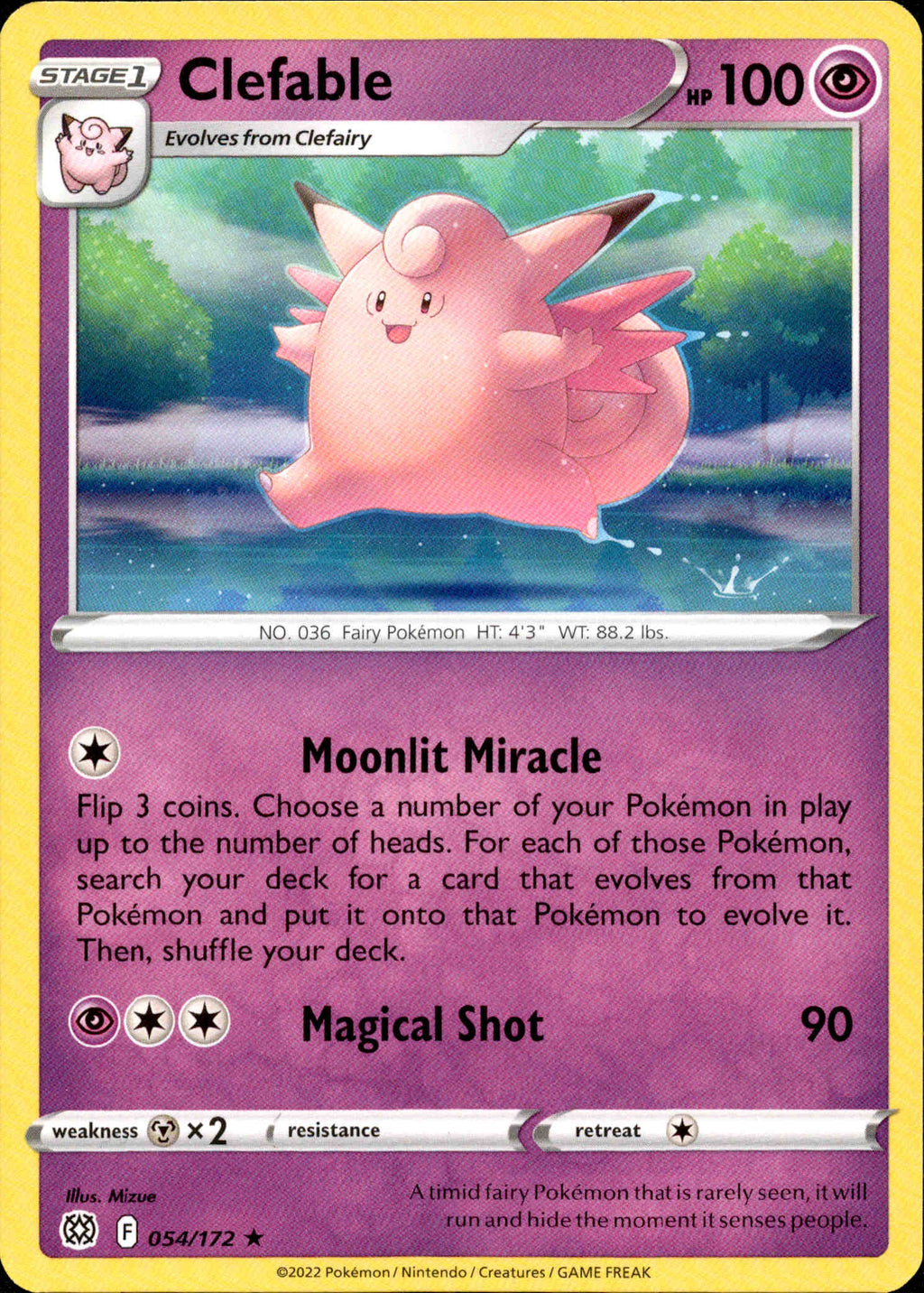 Clefable - 054/172 - Brilliant Stars – Card Cavern Trading Cards, LLC