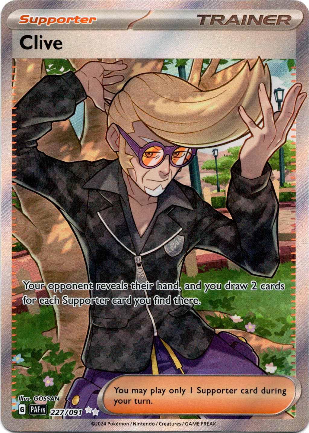 Clive - 227/091 - Paldean Fates - Holo – Card Cavern Trading Cards, LLC