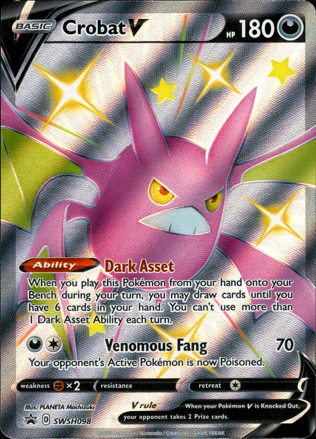 Crobat V - SWSH098 - Sword & Shield Promo – Card Cavern Trading Cards, LLC