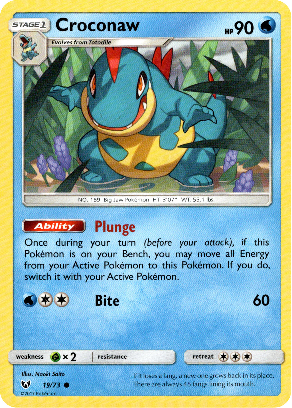 Croconaw - 19/73 - Shining Legends – Card Cavern Trading Cards, LLC
