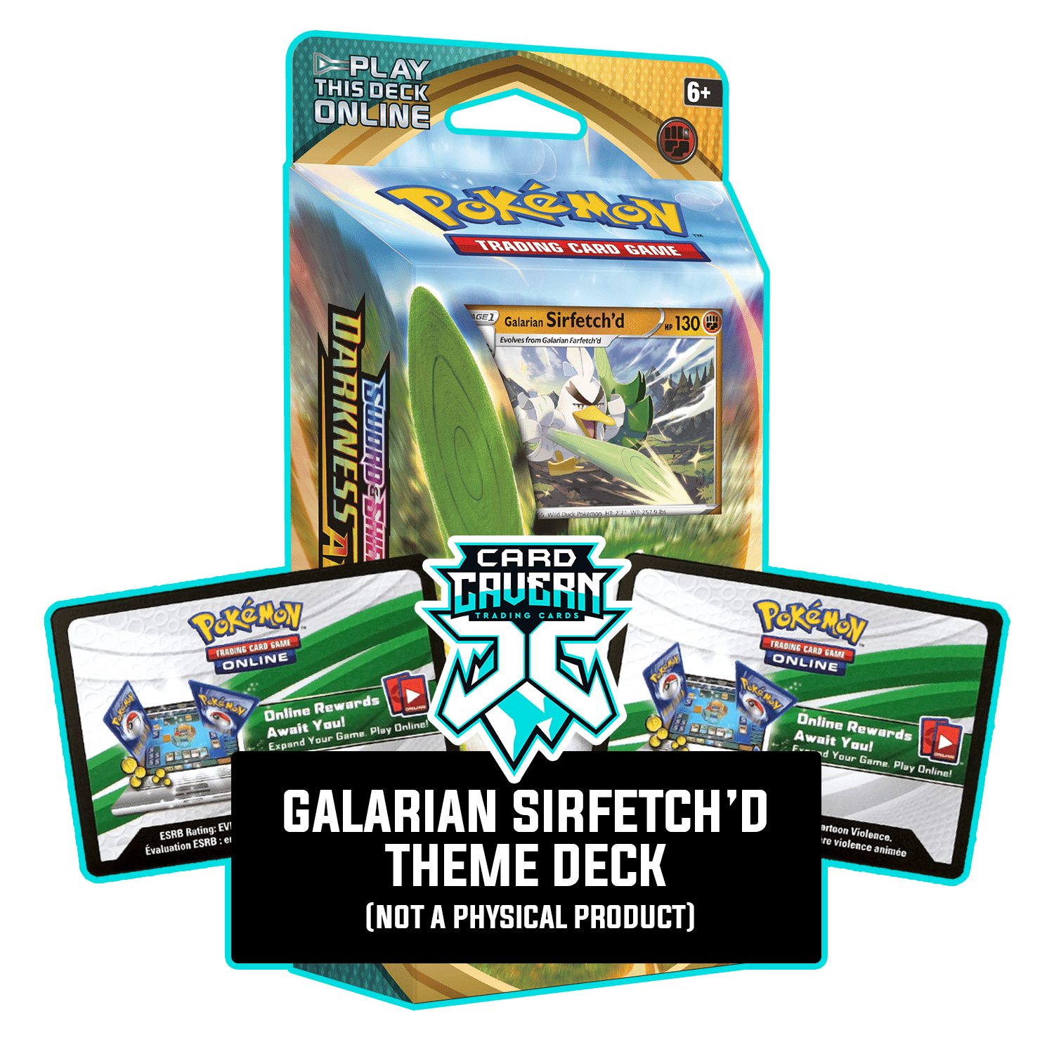 Galarian Sirfetch'd Theme Deck - Darkness Ablaze - PTCGO Code – Card ...