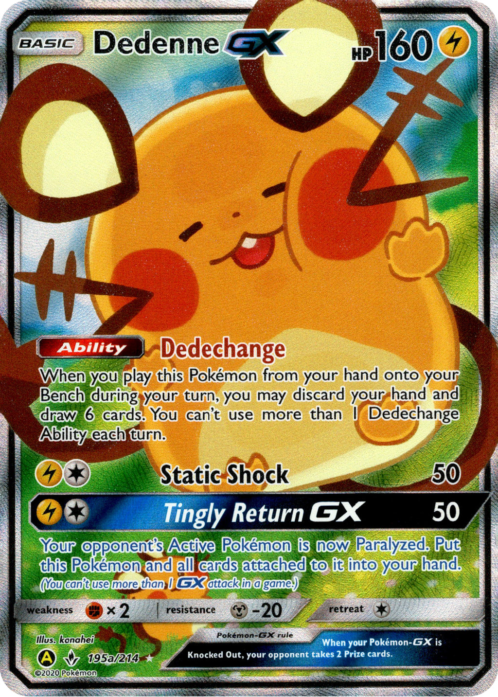 Dedenne GX - 195a/214 - Alternate Art Promo – Card Cavern Trading Cards ...