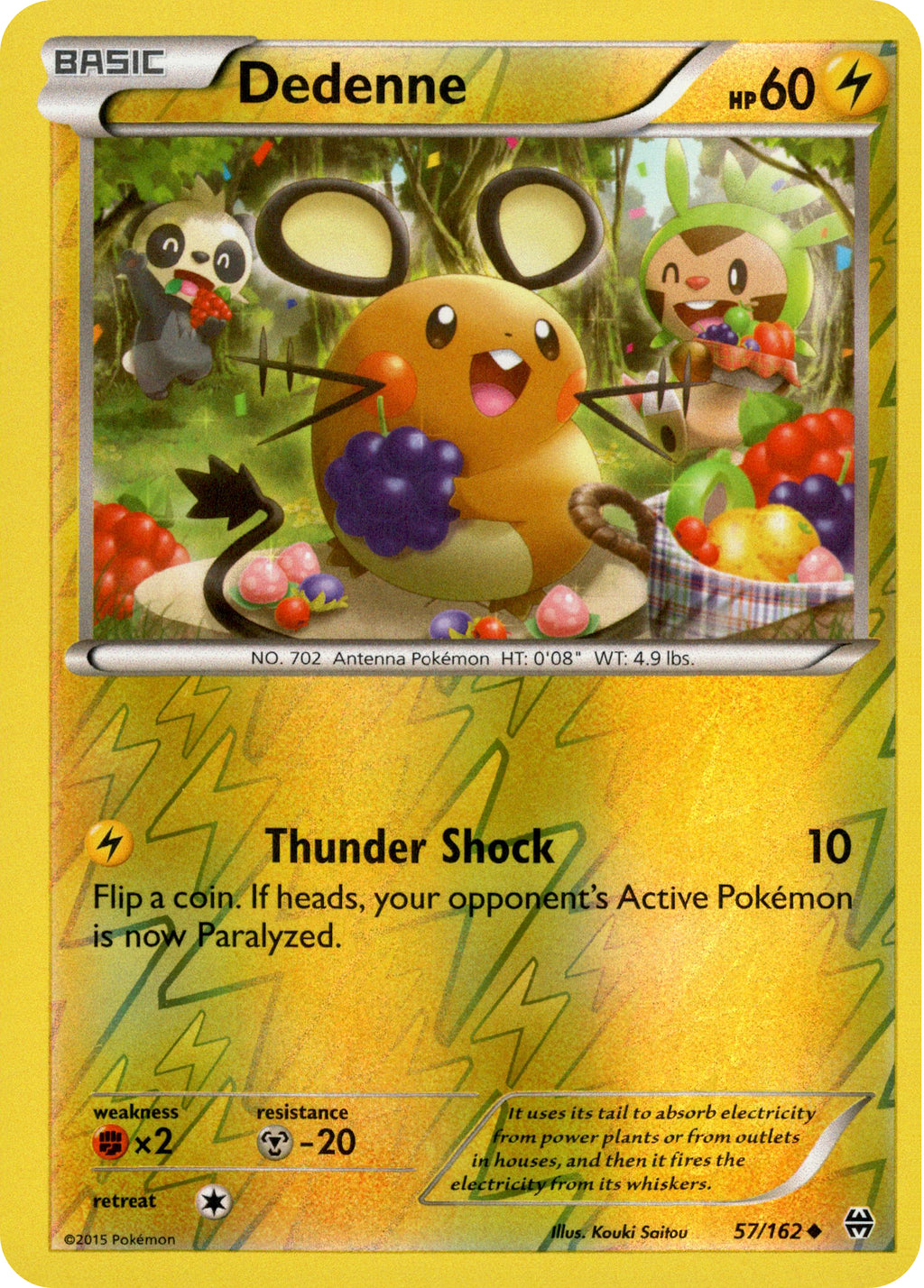 Dedenne - 57/162 - BREAKthrough - Reverse Holo – Card Cavern Trading ...