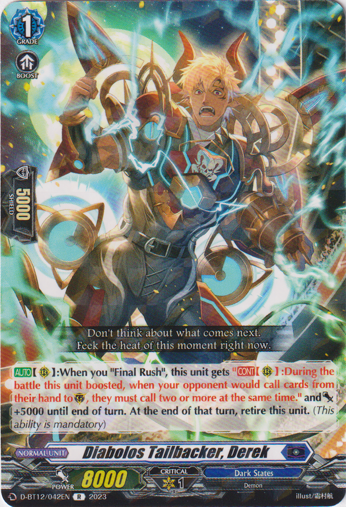 Diabolos Tailbacker, Derek - D-BT12/042EN - Evenfall Onslaught – Card ...