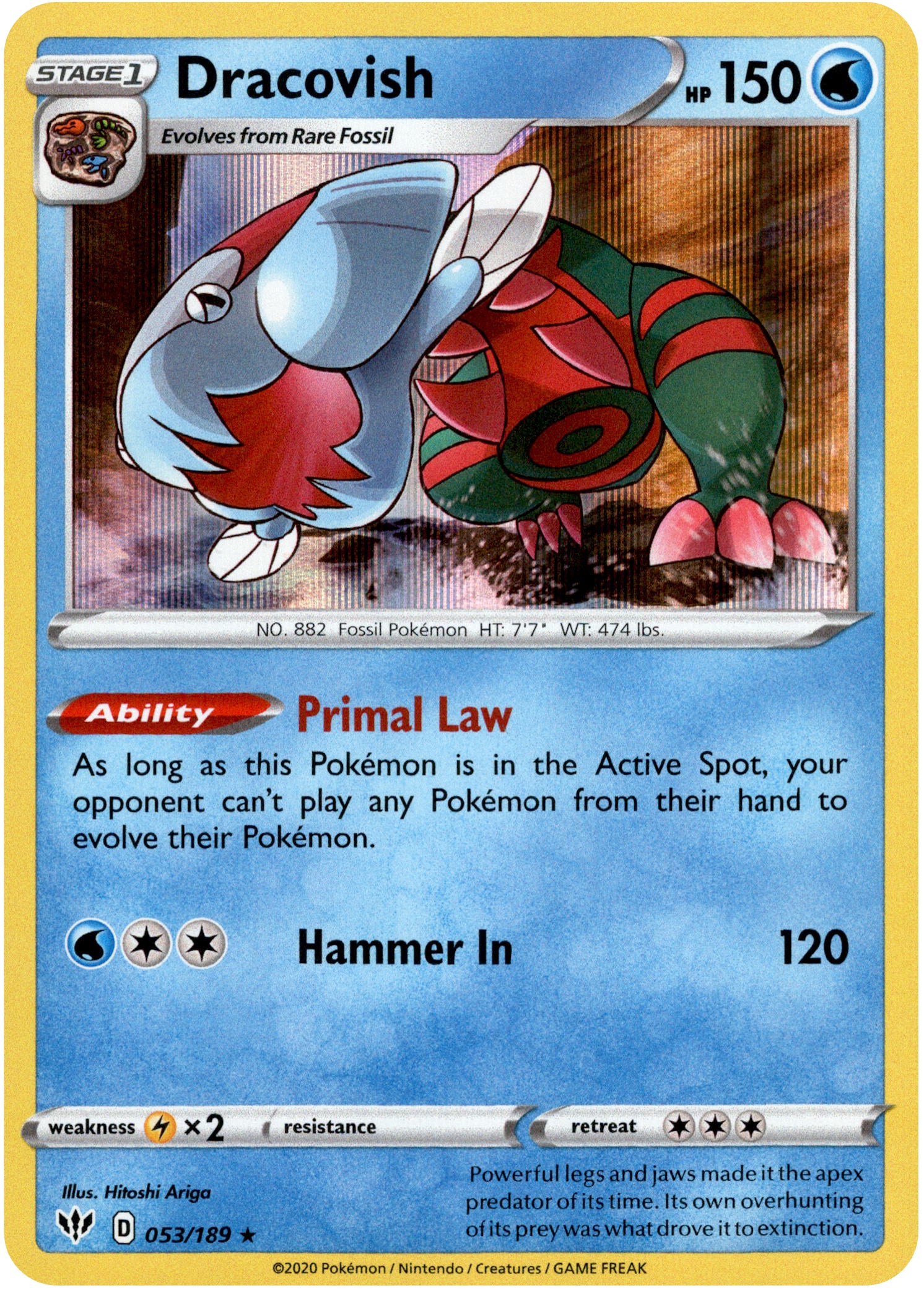 Dracovish - 53/189 - Darkness Ablaze - Holo – Card Cavern Trading Cards ...
