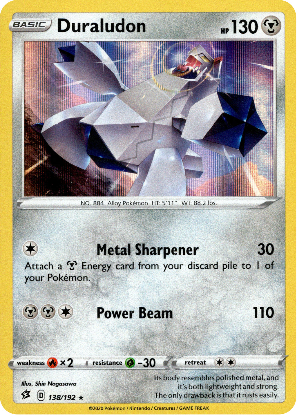 Duraludon - 138/192 - Rebel Clash - Holo – Card Cavern Trading Cards, LLC