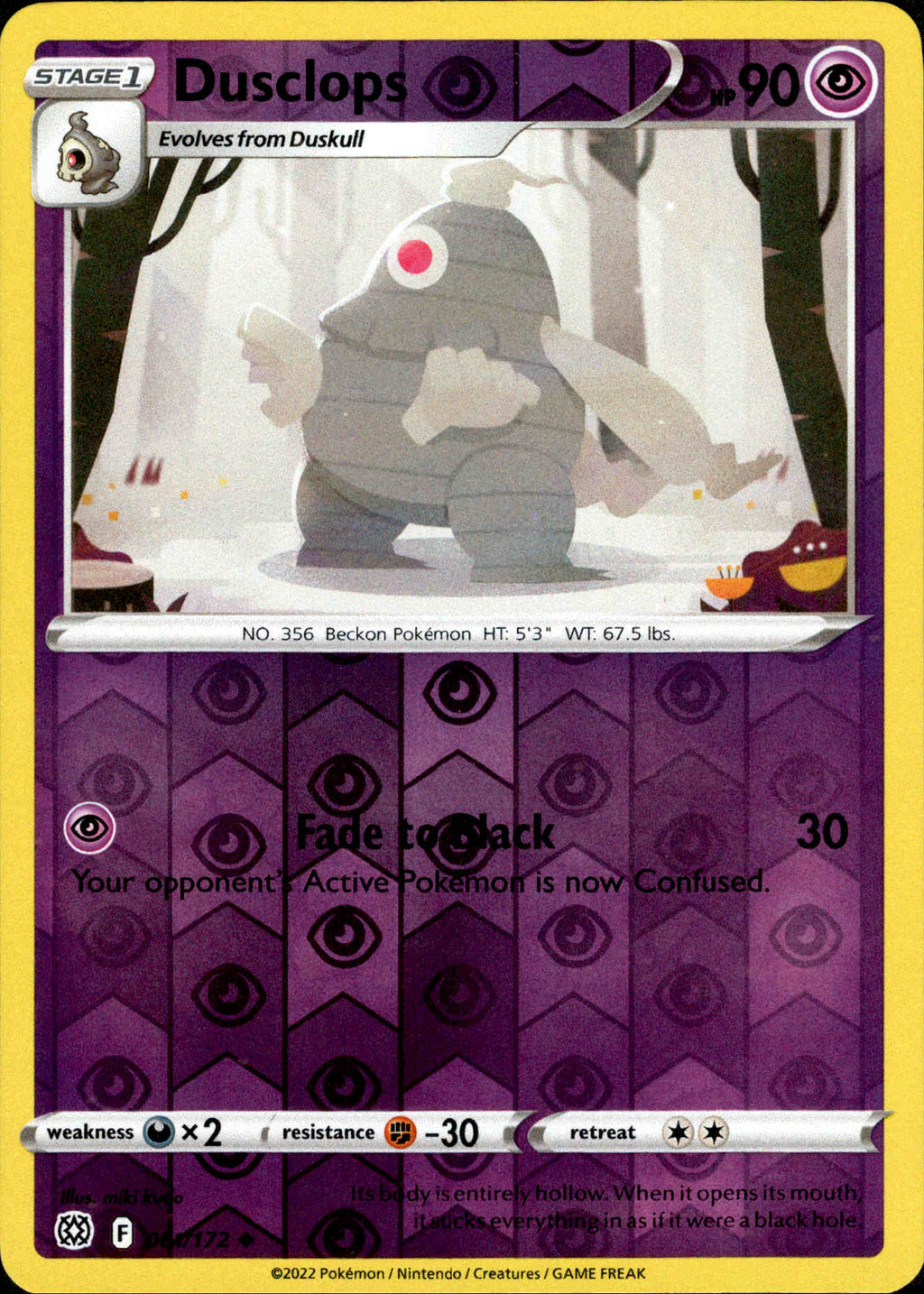 Dusclops - 061/172 - Brilliant Stars - Reverse Holo – Card Cavern ...