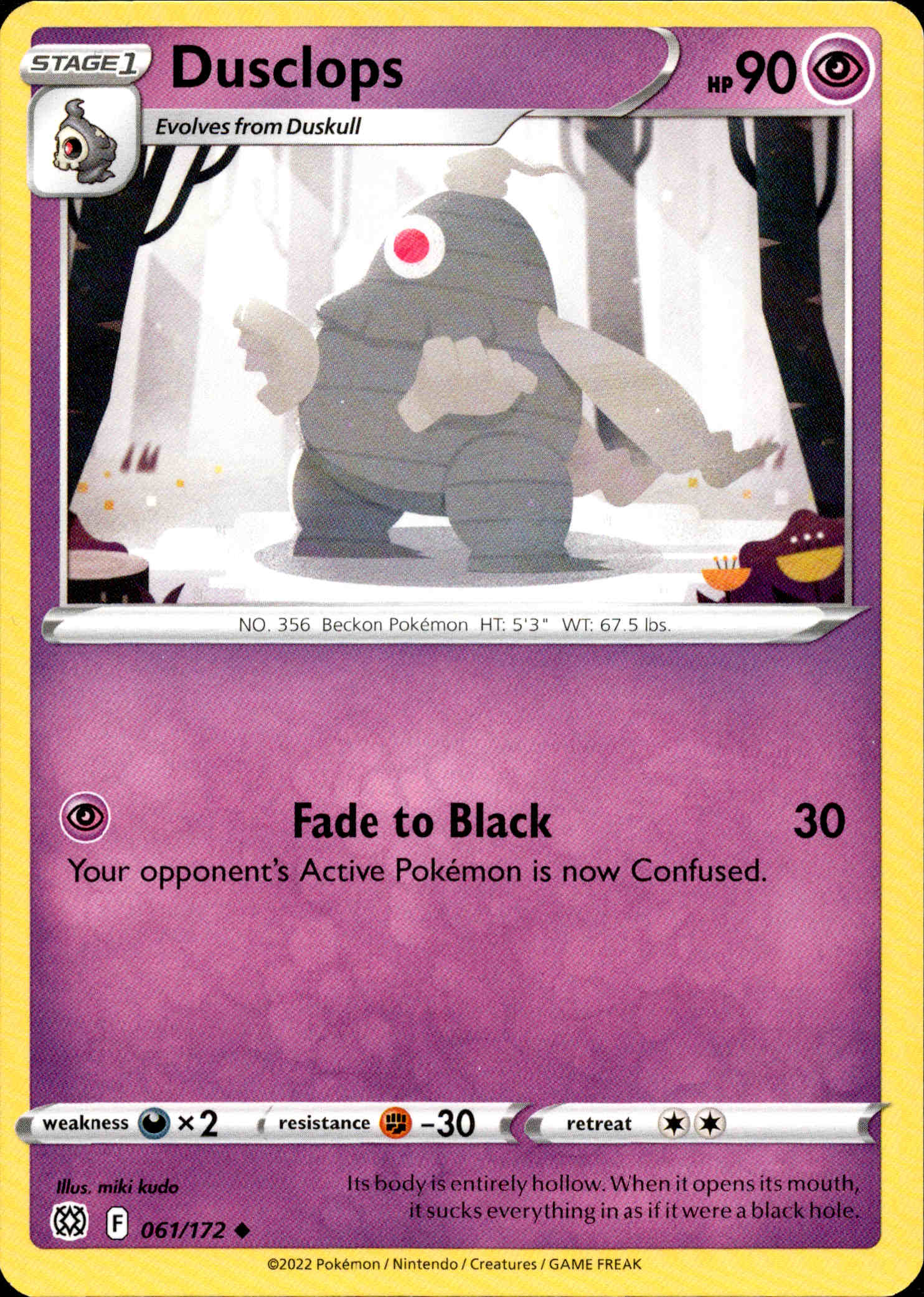 Dusclops - 061/172 - Brilliant Stars – Card Cavern Trading Cards, LLC