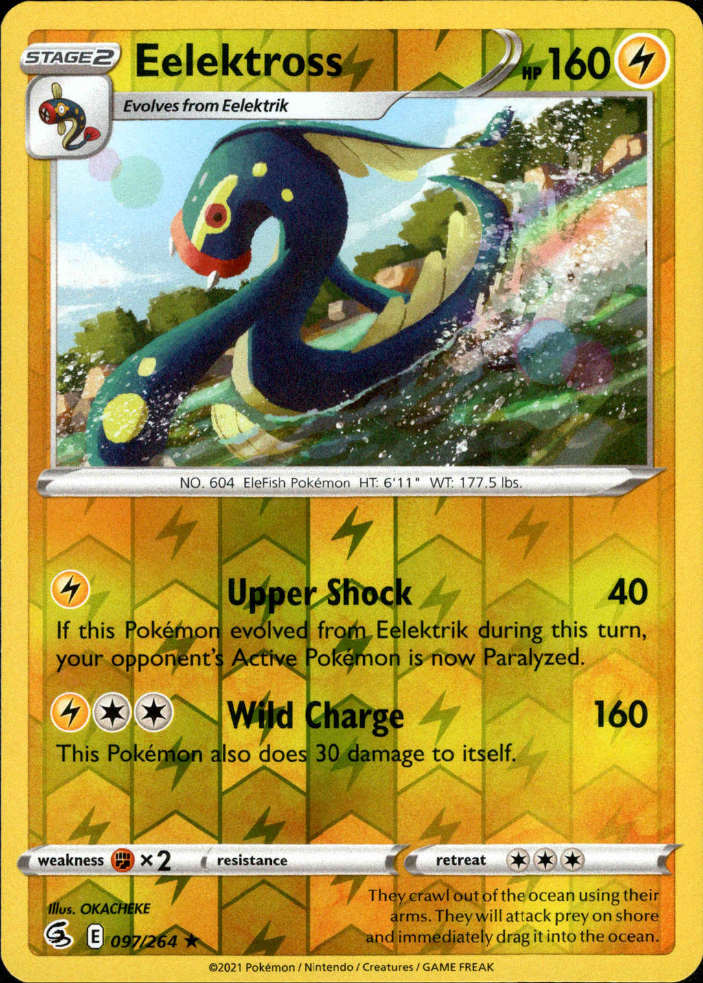 Eelektross - 097/264 - Fusion Strike - Reverse Holo – Card Cavern ...