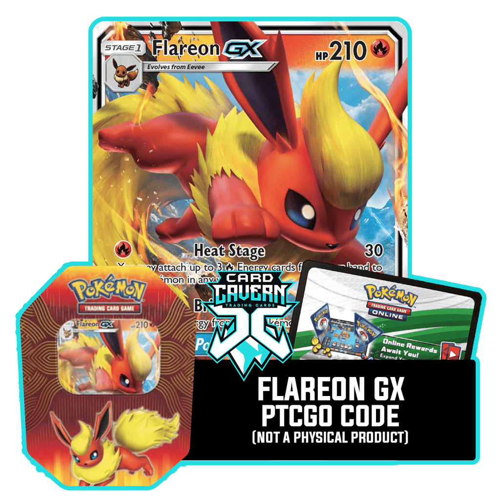Elemental Power Tin: Flareon GX - PTCGO Code – Card Cavern Trading ...