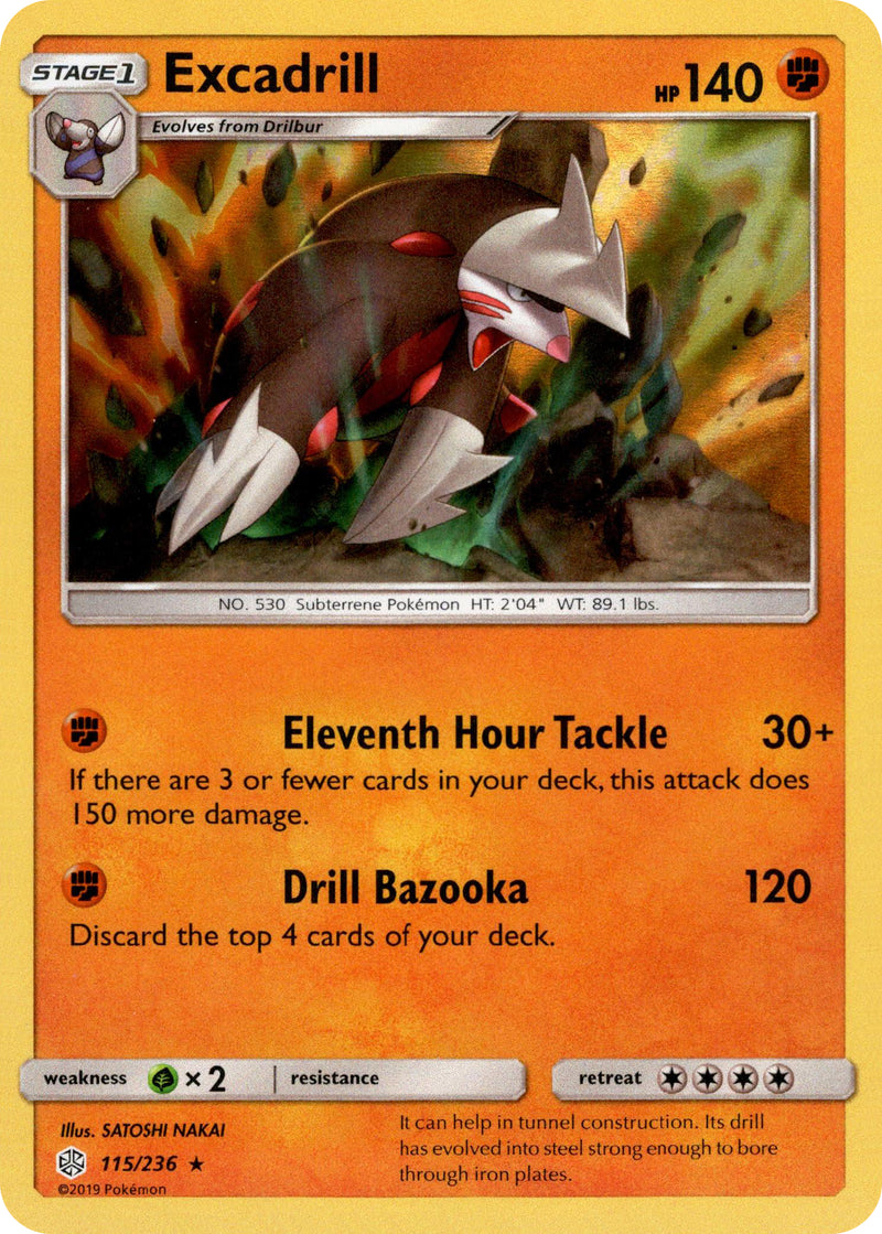 Excadrill - 115/236 - Cosmic Eclipse - Holo – Card Cavern Trading Cards ...