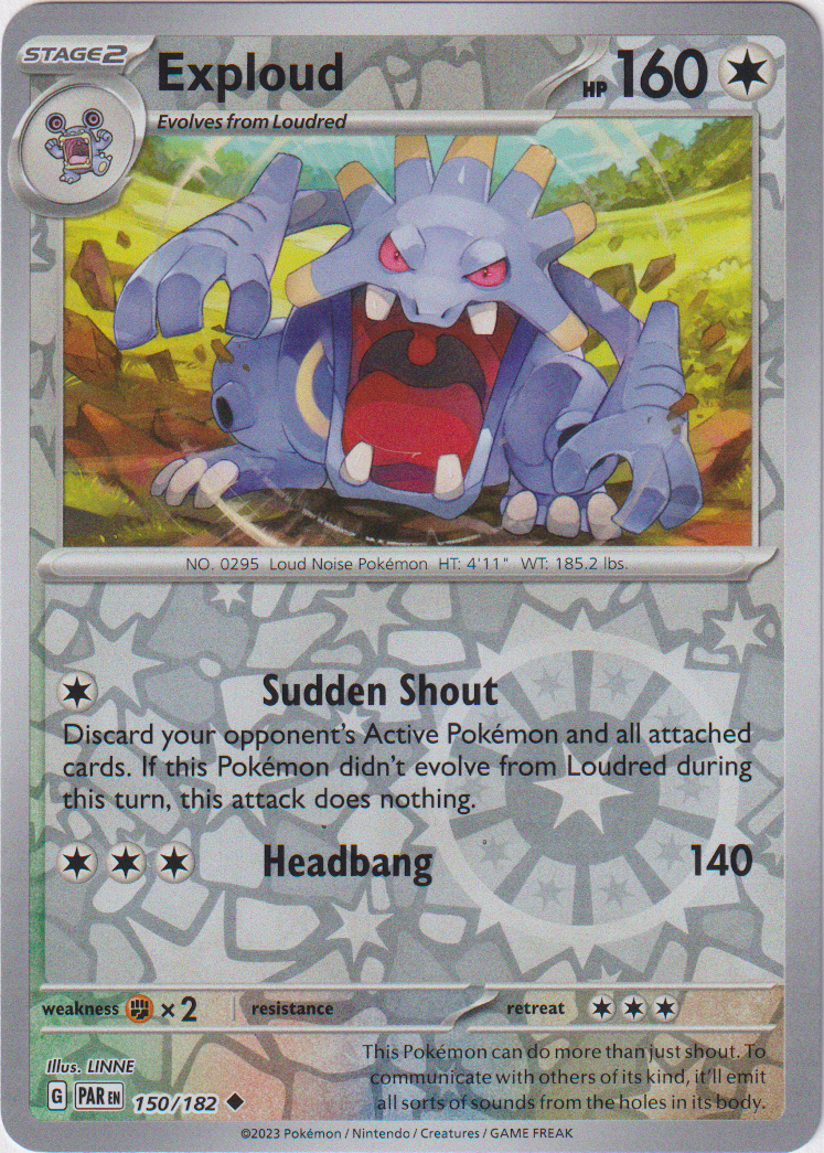 Exploud - 150/182 - Paradox Rift - Reverse Holo – Card Cavern Trading ...