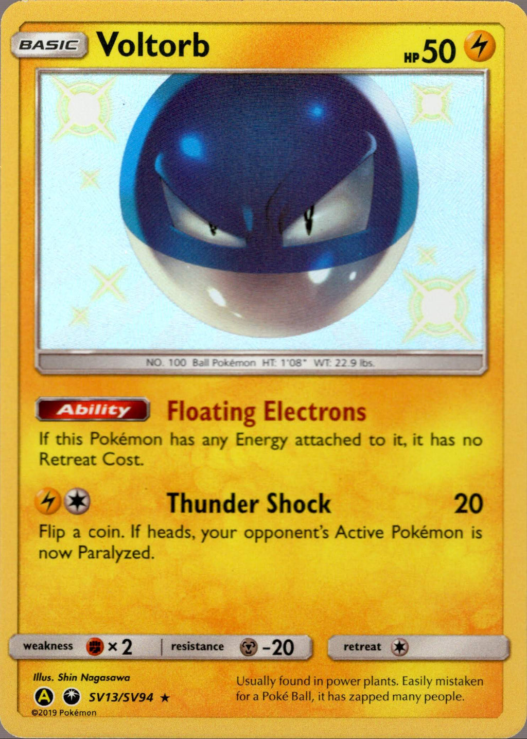 Voltorb - SV13/SV94 - Hidden Fates – Card Cavern Trading Cards, LLC