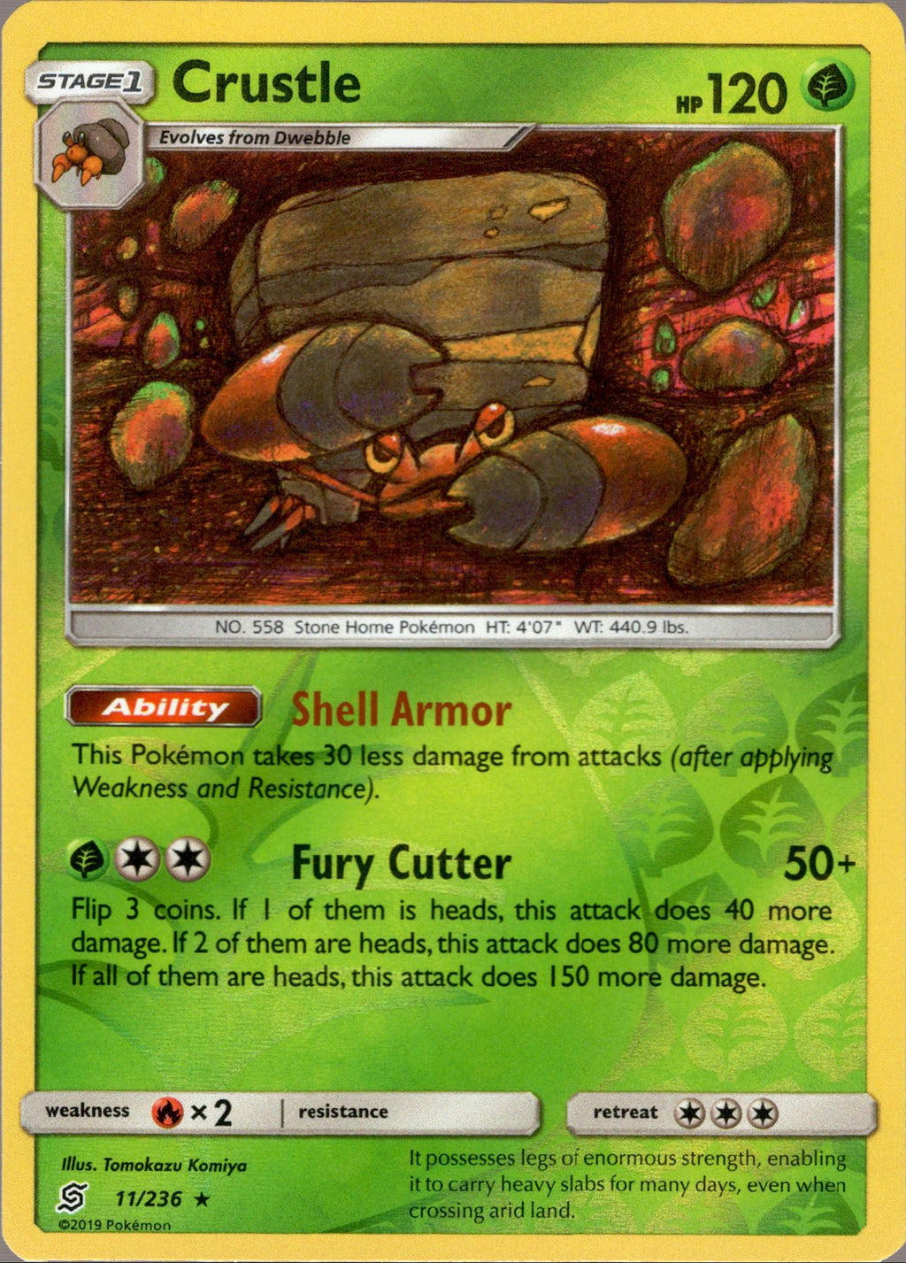 Crustle - 11/236 - Unified Minds - Reverse Holo – Card Cavern Trading ...