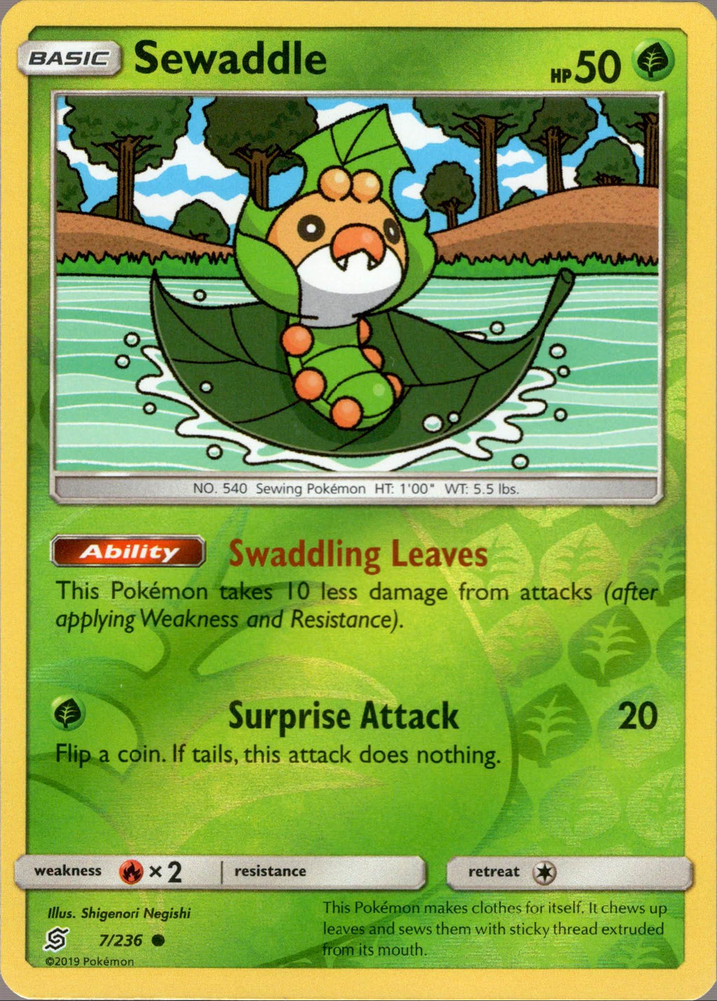 Sewaddle - 7/236 - Unified Minds - Reverse Holo – Card Cavern Trading ...