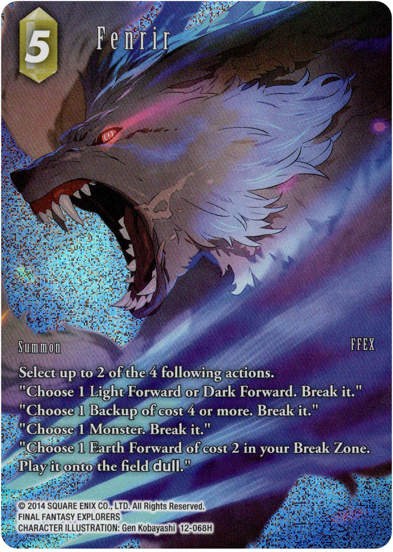Fenrir Full Art - 12-068H - Opus XII - Foil – Card Cavern Trading Cards ...