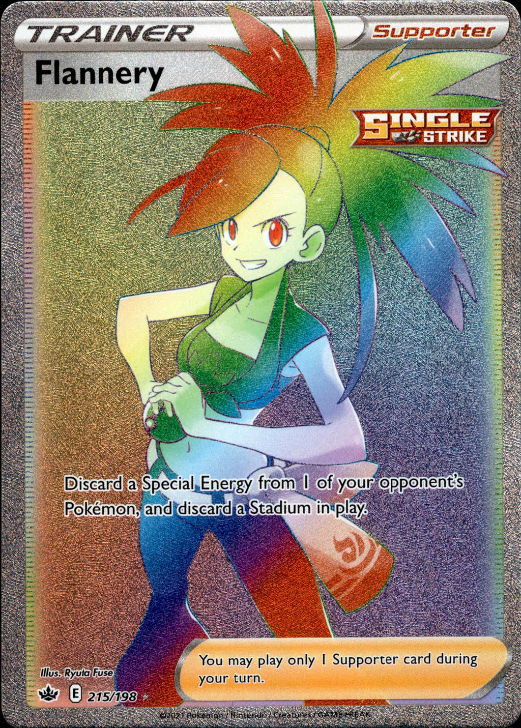 Flannery Hyper Rare - 215/198 - Chilling Reign - Holo – Card Cavern ...