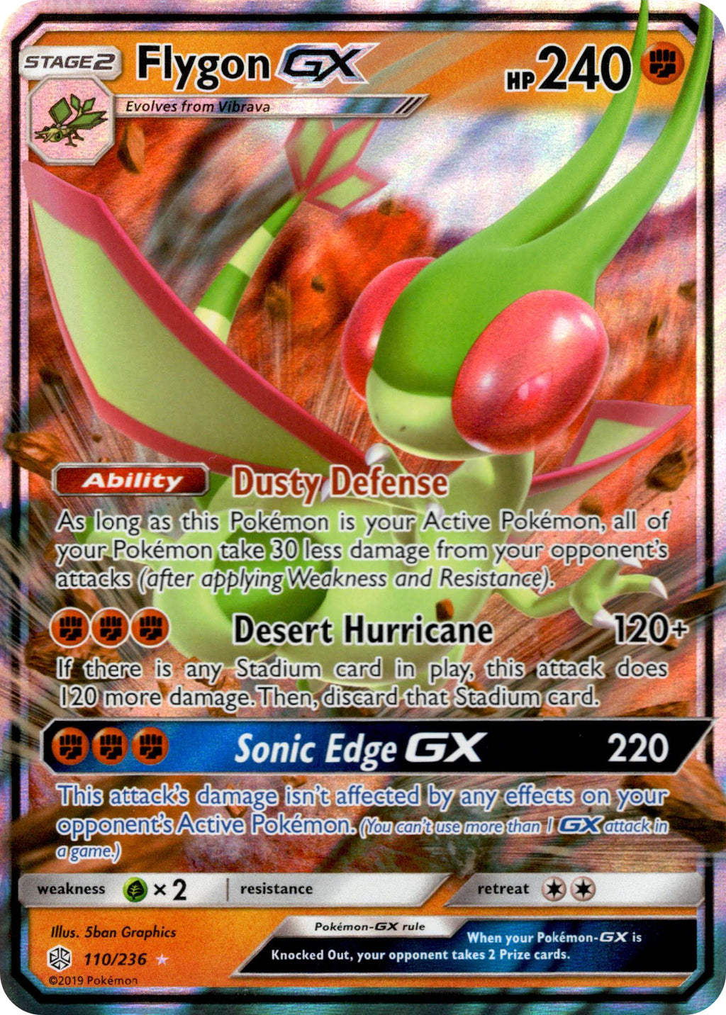 Flygon GX - 110/236 - Cosmic Eclipse – Card Cavern Trading Cards, LLC