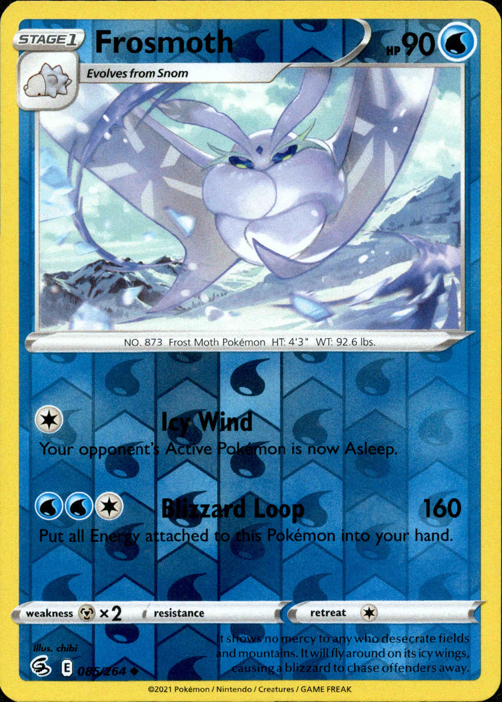 Frosmoth - 085/264 - Fusion Strike - Reverse Holo – Card Cavern Trading ...