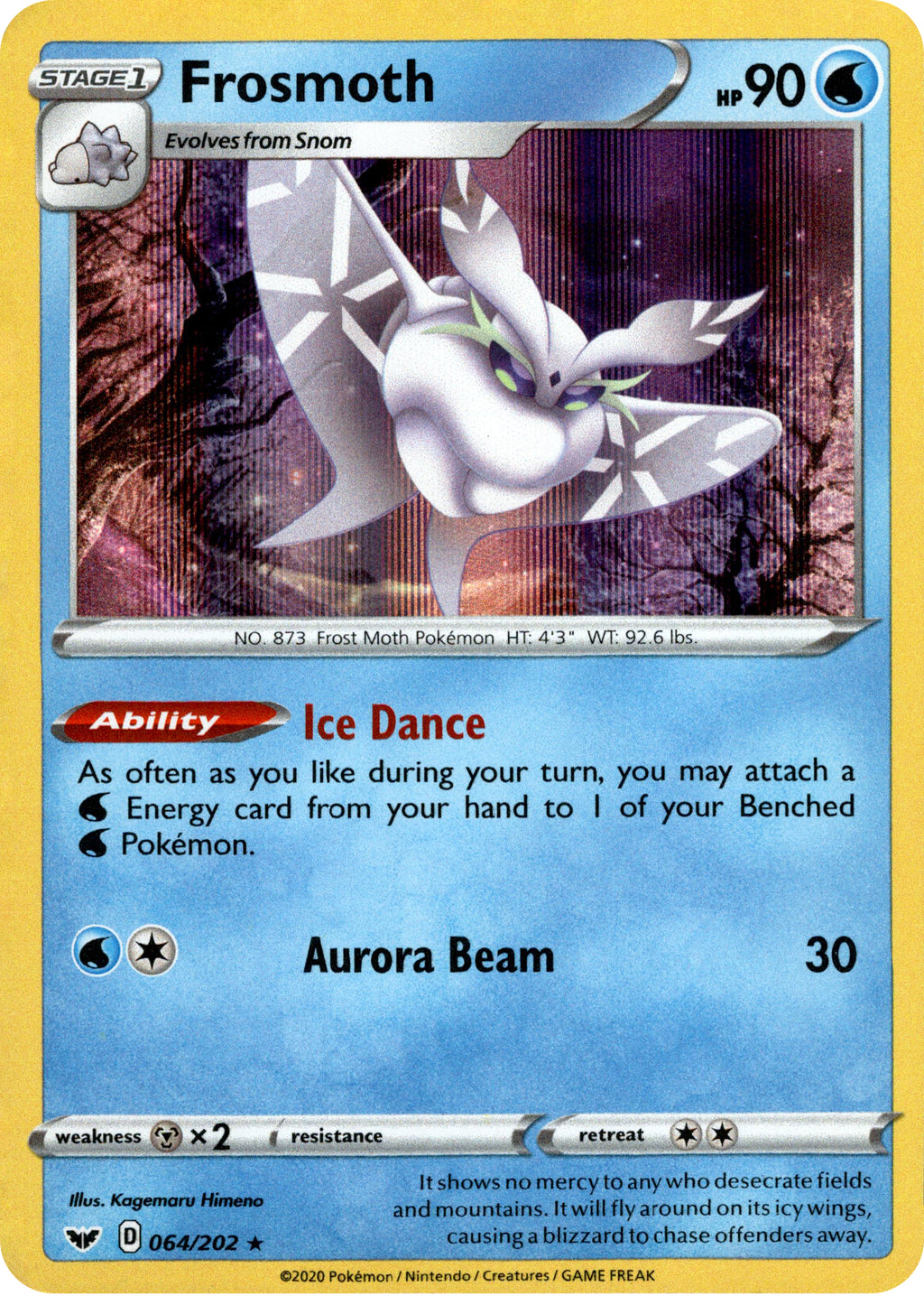 Frosmoth - 64/202 - Sword & Shield - Holo – Card Cavern Trading Cards, LLC