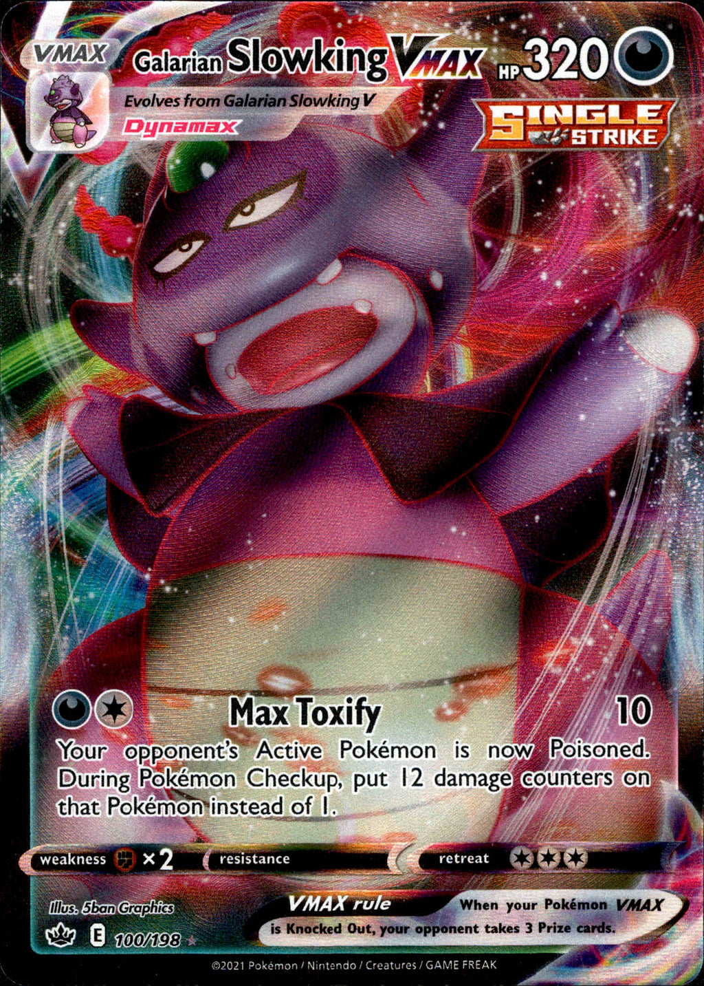 Galarian Slowking VMAX - 100/198 - Chilling Reign – Card Cavern Trading ...