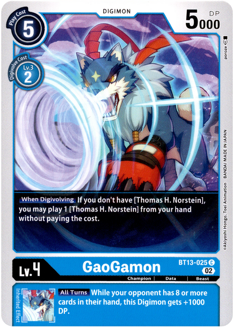 GaoGamon - BT13-025 C - Versus Royal Knight – Card Cavern Trading Cards ...