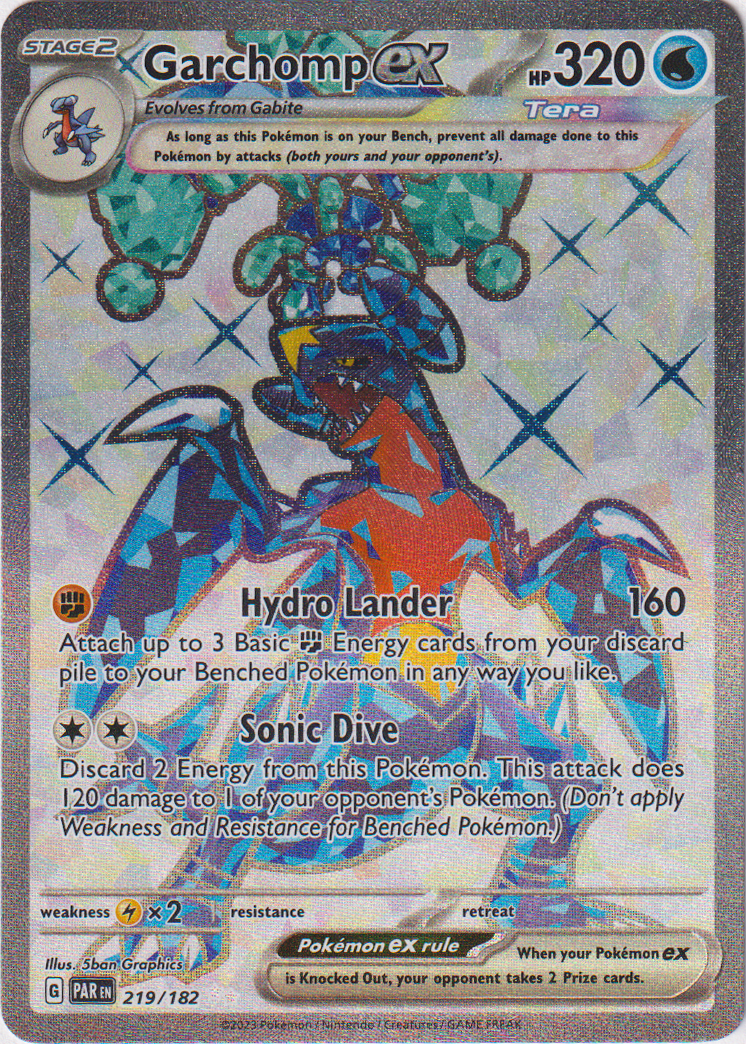 Garchomp ex - 219/182 - Paradox Rift - Holo – Card Cavern Trading Cards, LLC
