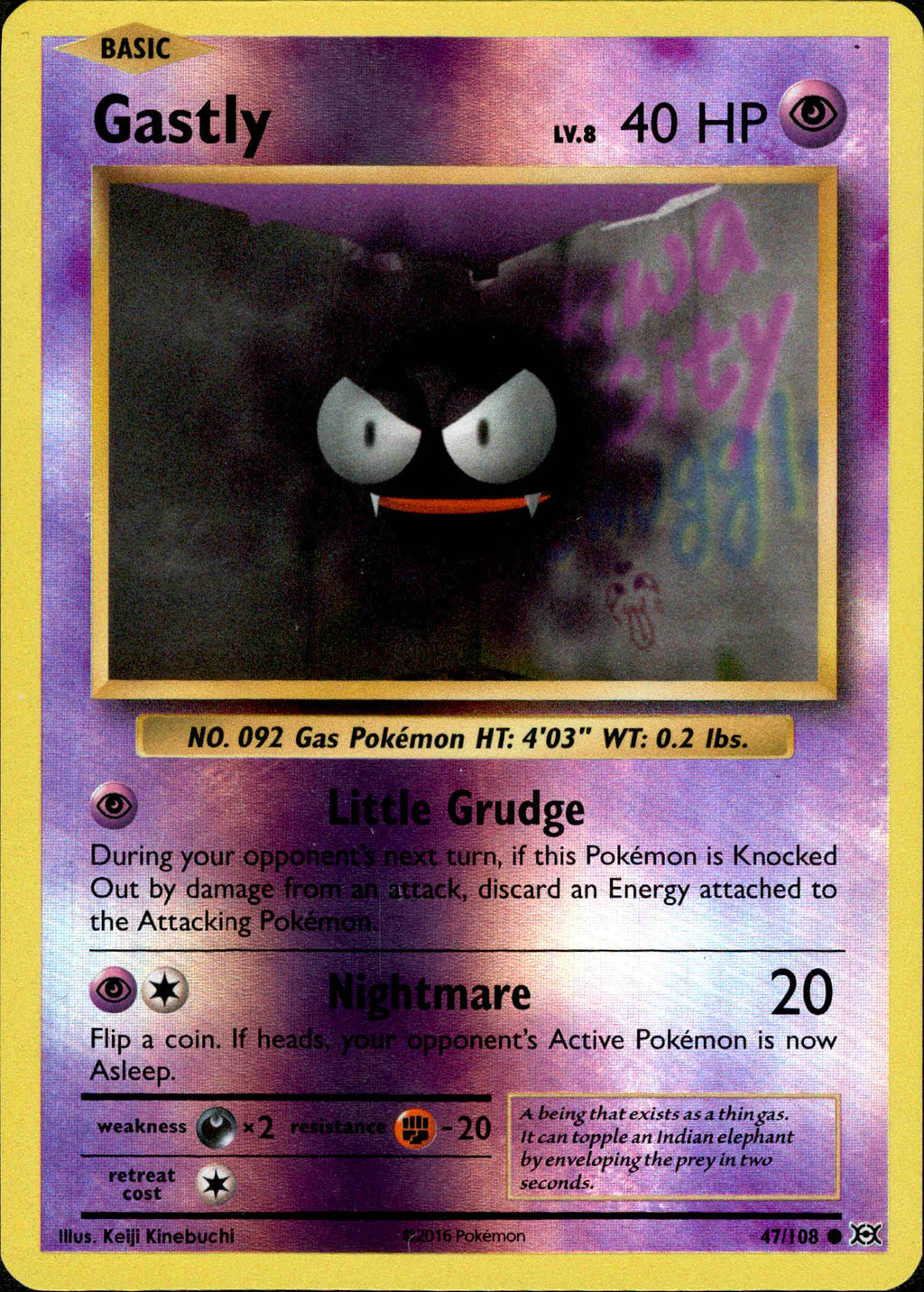 Gastly - 47/108 - Evolutions - Reverse Holo – Card Cavern Trading Cards ...