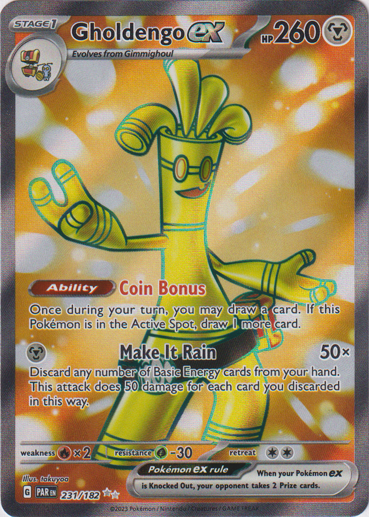 Gholdengo ex - 231/182 - Paradox Rift - Holo – Card Cavern Trading ...
