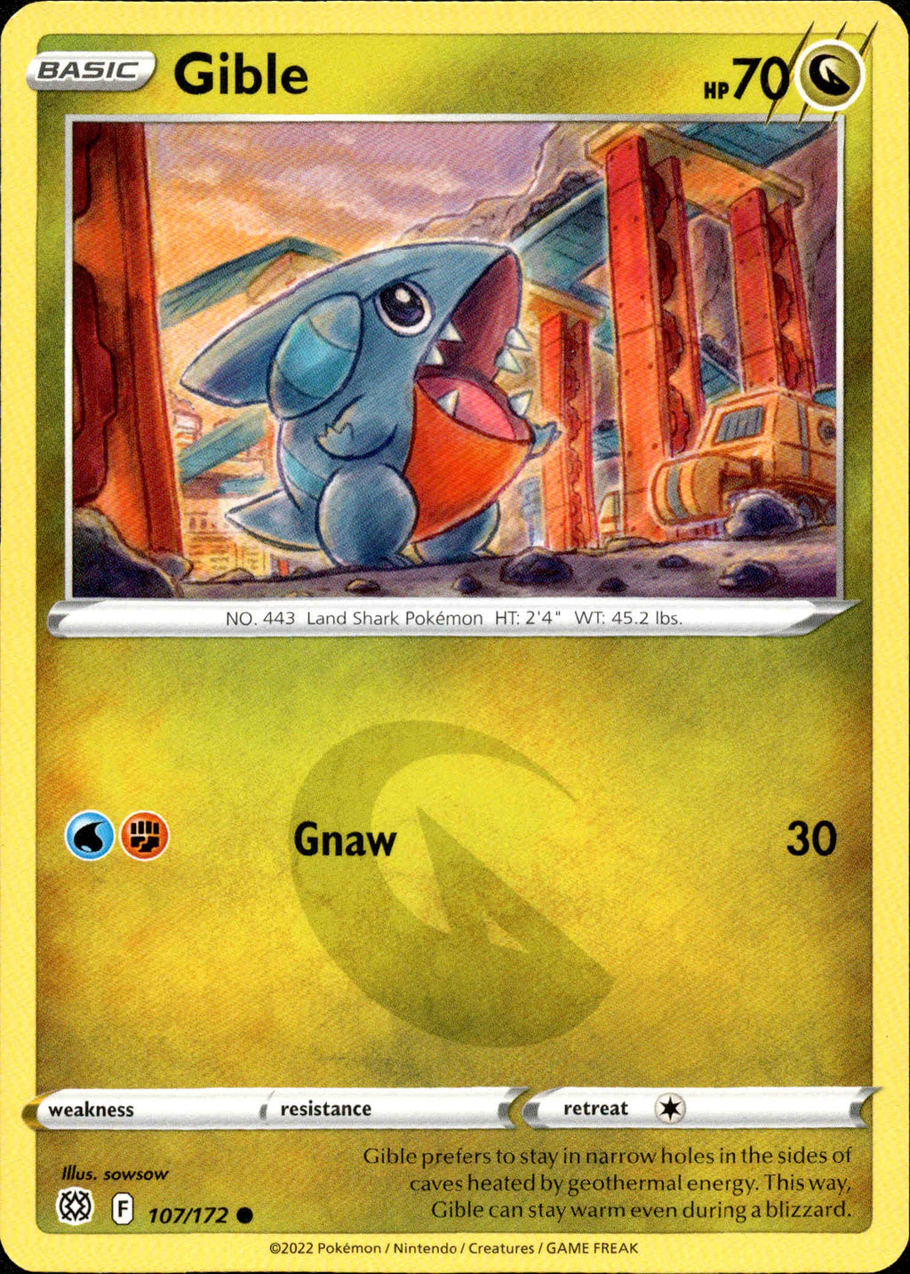 Gible - 107/172 - Brilliant Stars – Card Cavern Trading Cards, LLC
